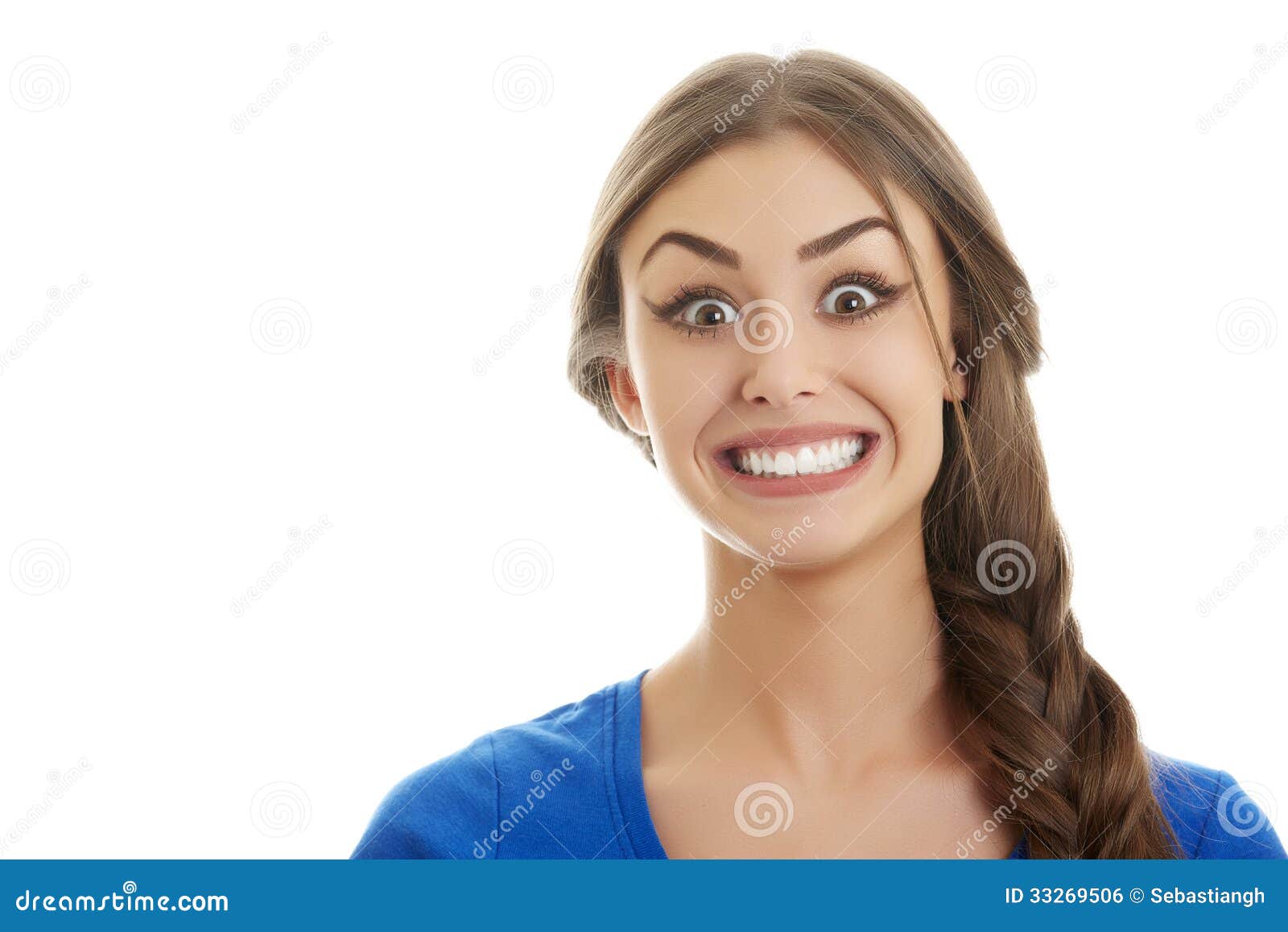 Grand sourire photo stock. Image du visage, fond, occasionnel - 33269506