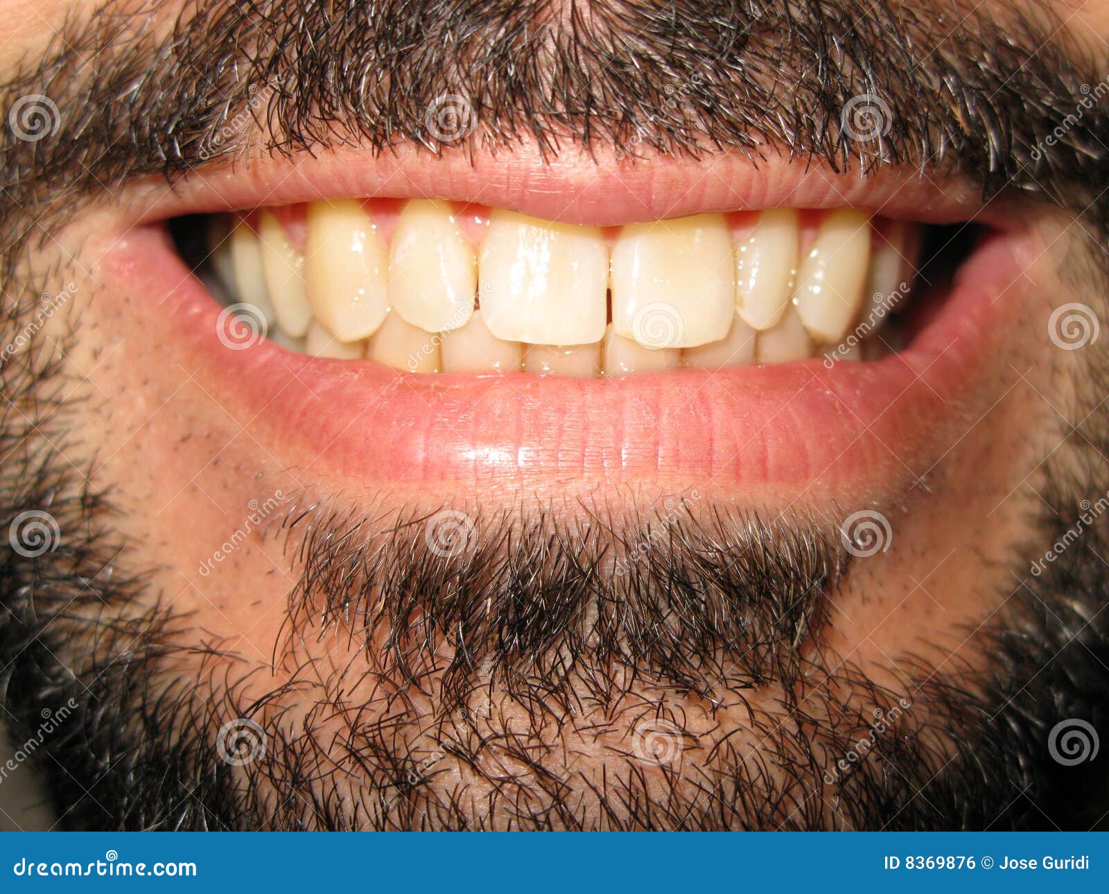 Grand sourire photo stock. Image du grand, peau, moustache - 8369876
