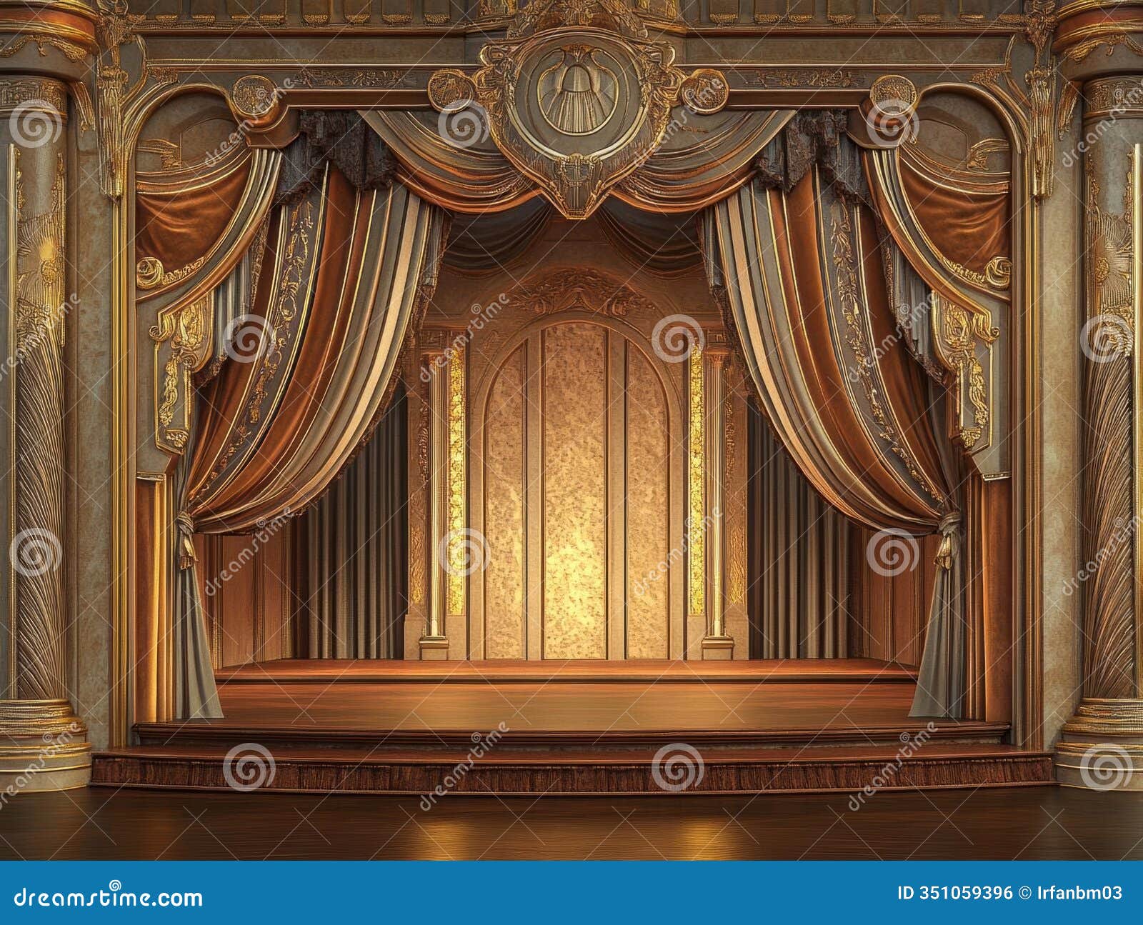 Grand Stage, Opulence and Elegance in Architectural Design Stock Photo ...