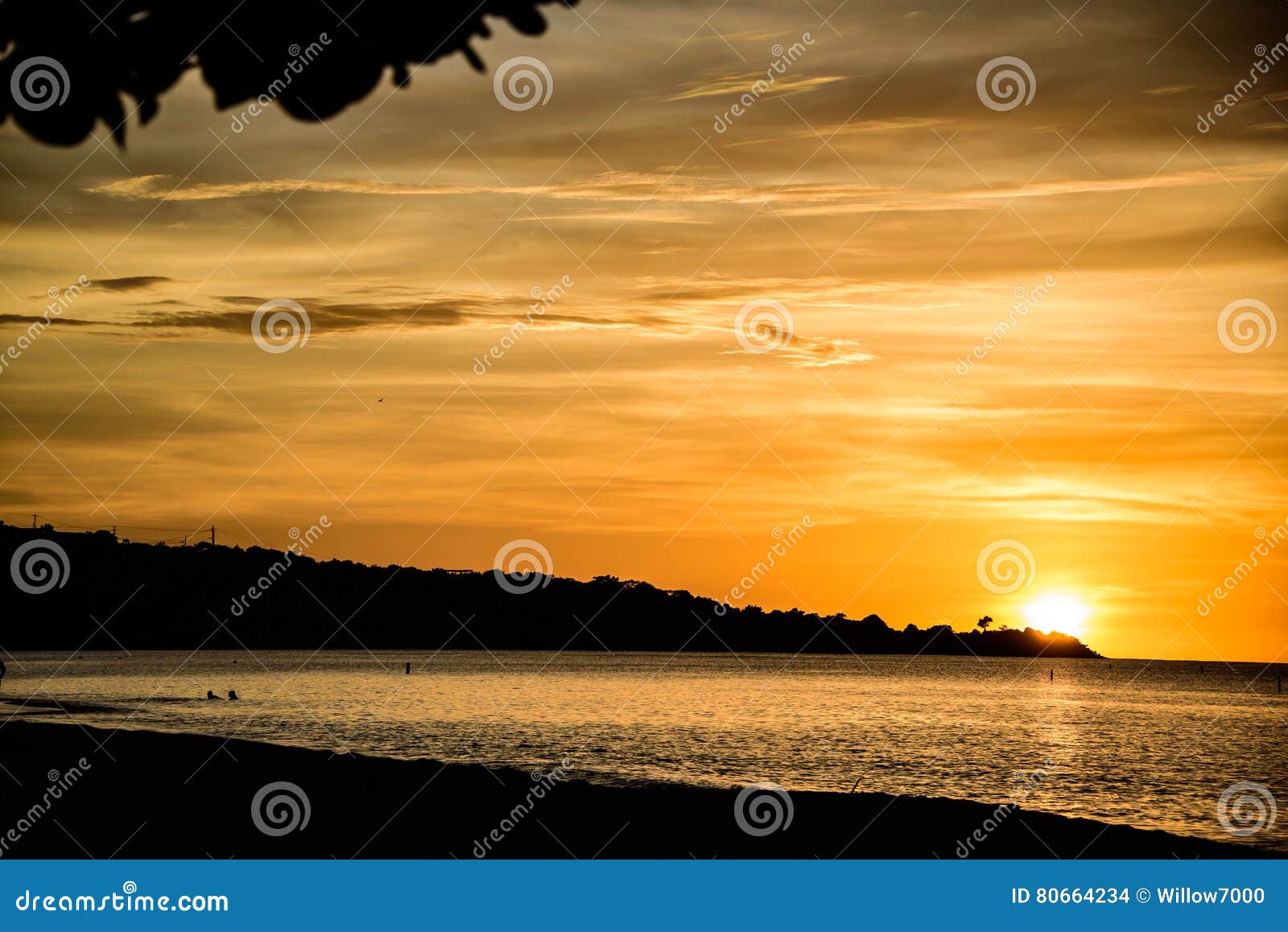 Grand sunset stock photo. Image of evening, anse, tropical - 80664234