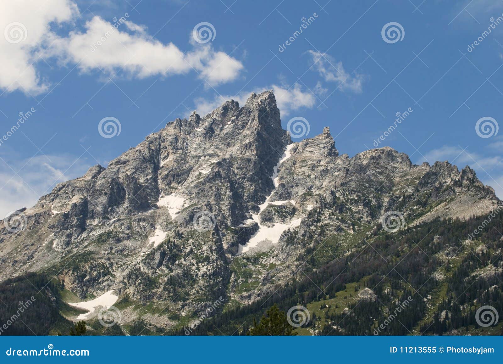 Grand Teton Mountain Peak stock image. Image of rocky - 11213555