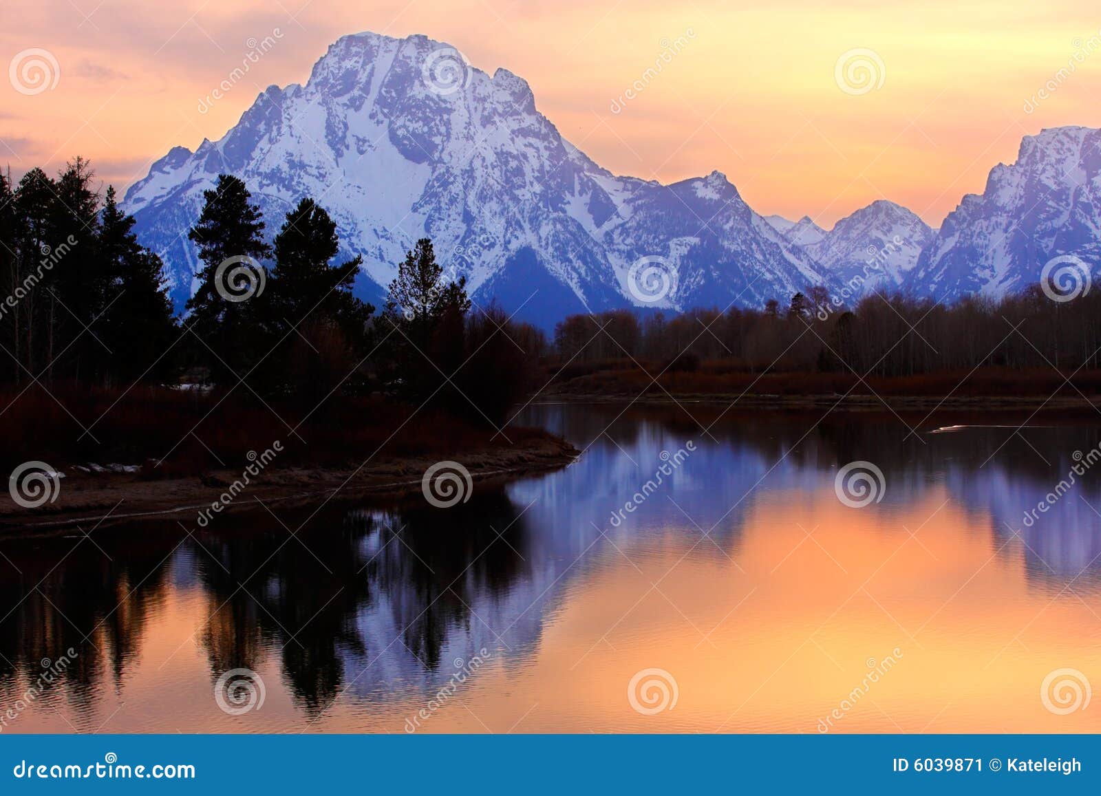 Grand Tetons Sunset stock image. Image of nature, sunset - 6039871