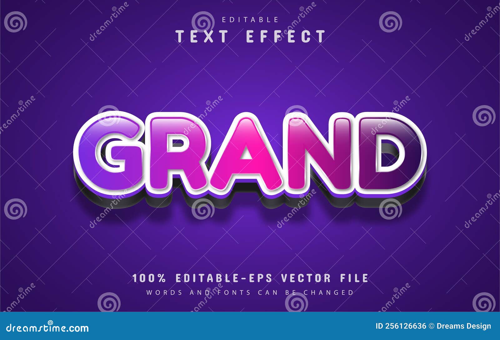 Grand text effect editable stock vector. Illustration of graphic ...