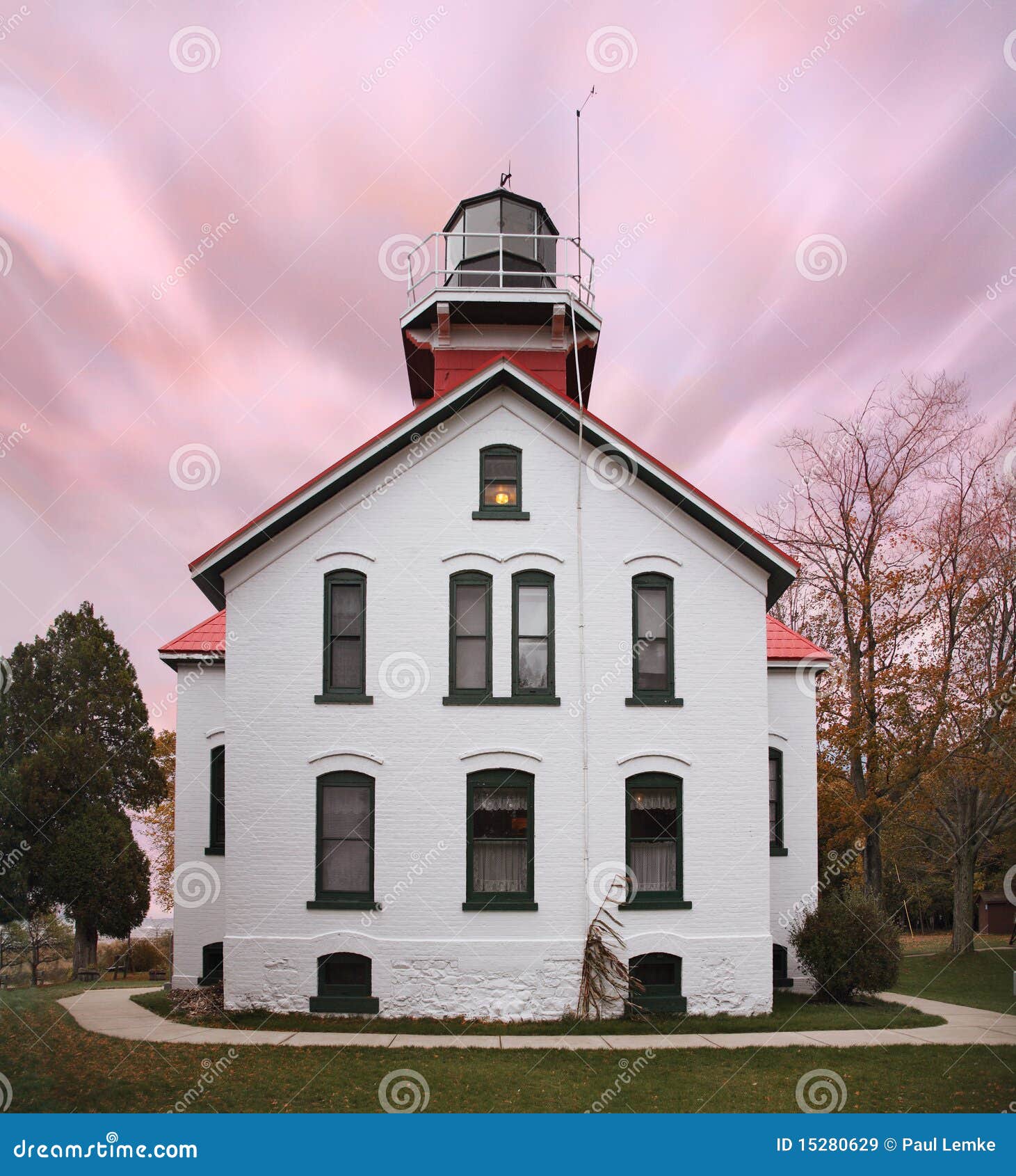 Grand Traverse Lighthouse stock image. Image of light - 15280629