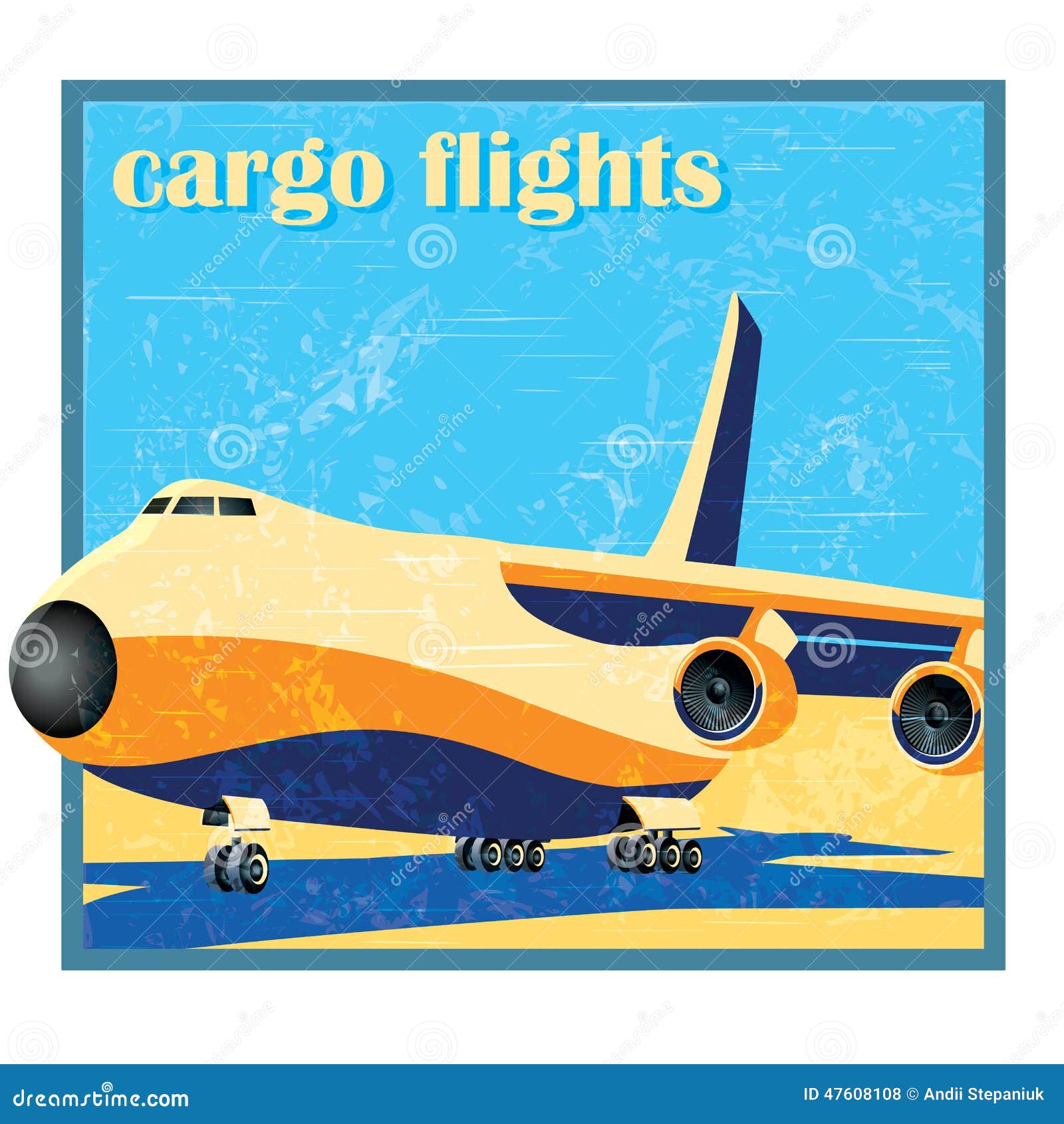 Grande Aereo Da Carico Sul Decollo Illustrazione Vettoriale ...