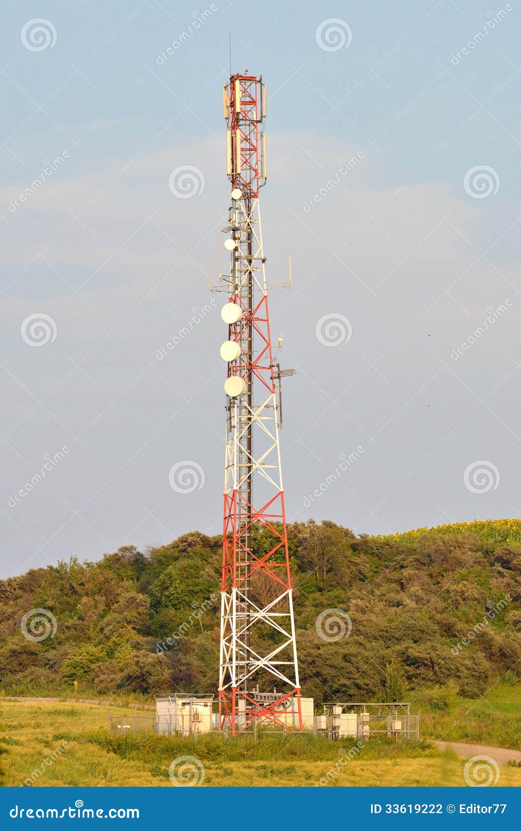 Grande Antenne à Micro-ondes Photo stock - Image du mât, aérien: 33619222
