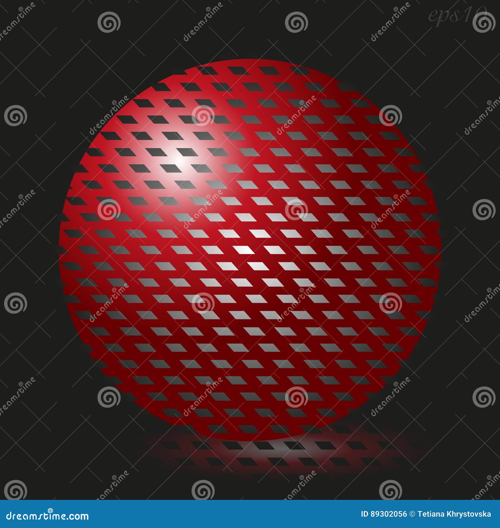 Grande boule rouge illustration de vecteur. Illustration du bille ...
