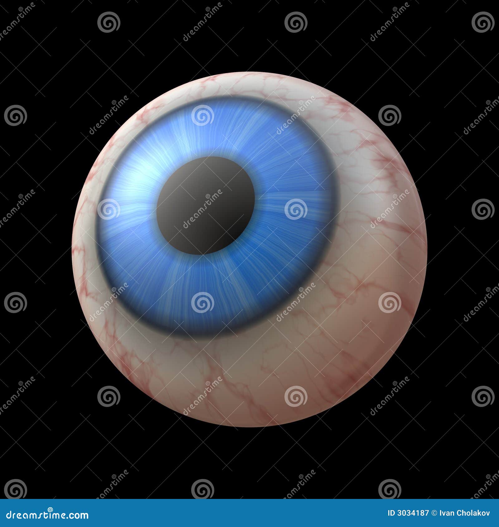 Grande bulbo oculare umano illustrazione di stock. Illustrazione di ...