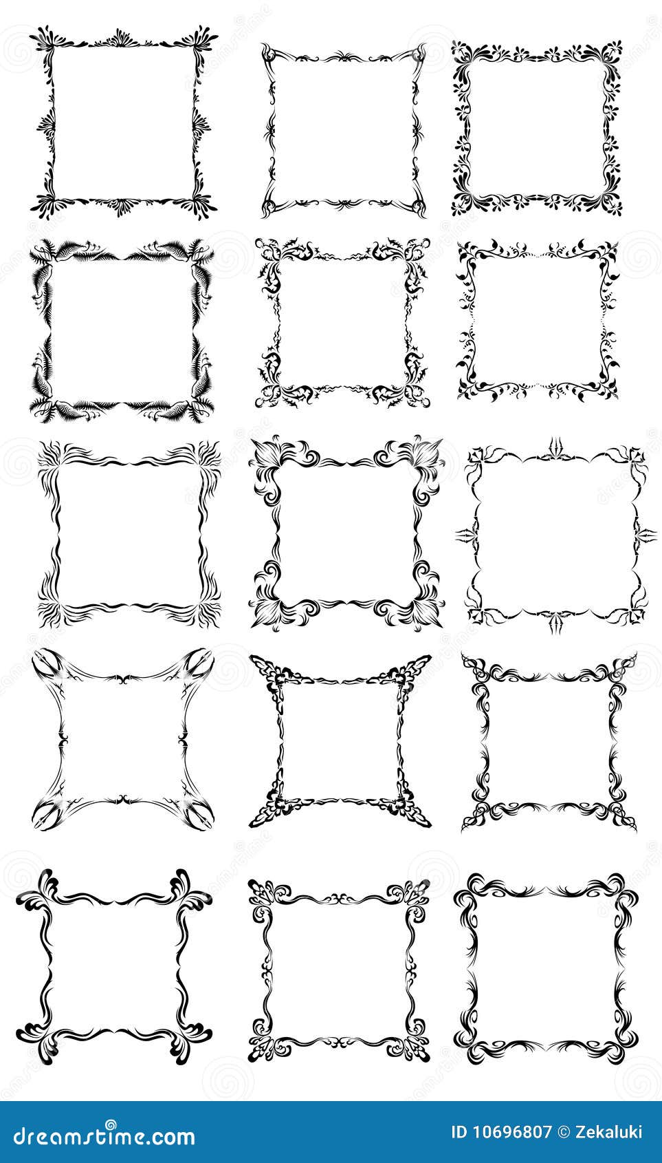 Grande Collection De Différents Types Des Trames. Illustration Stock ...