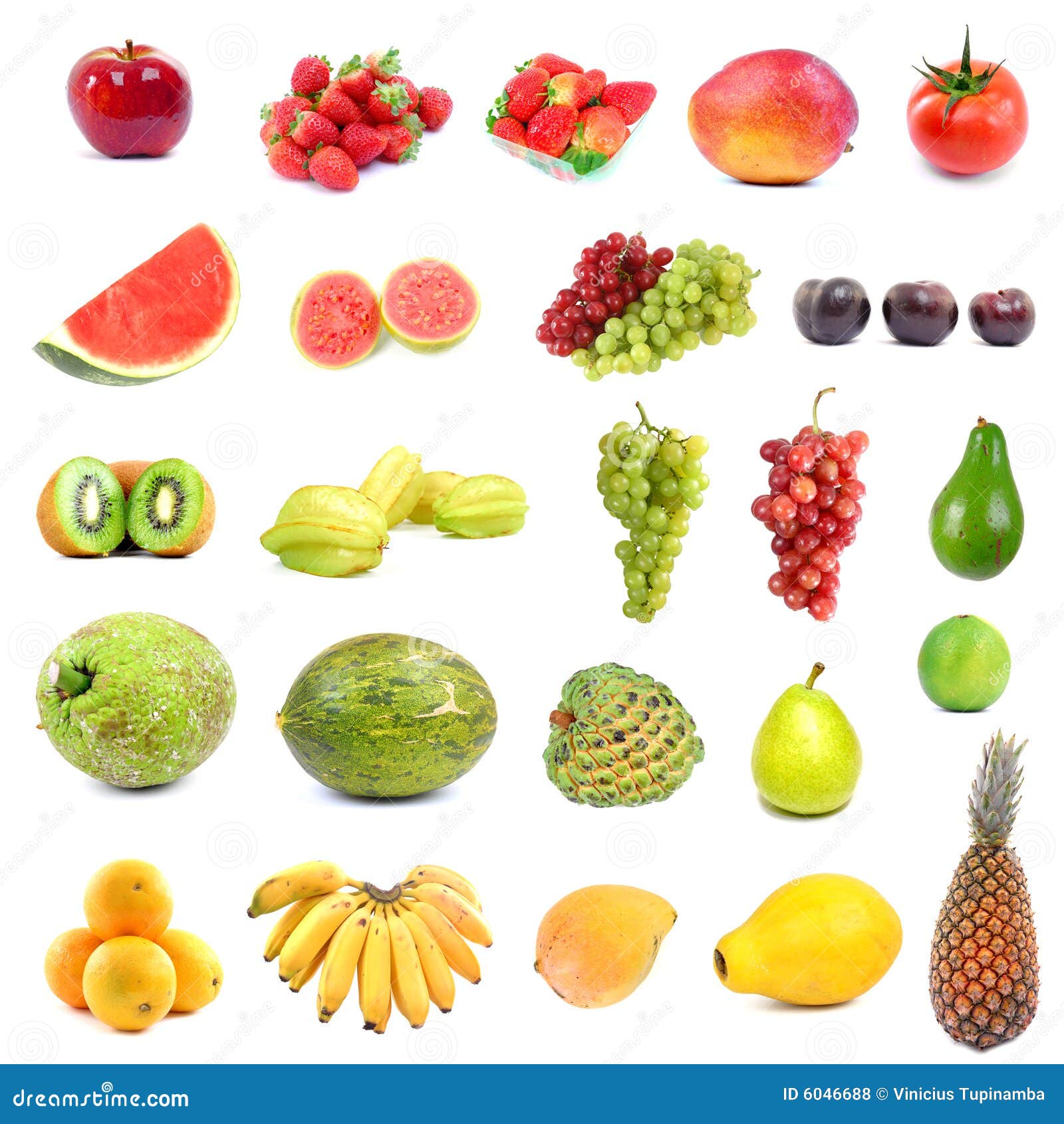 Grande Collection De Fruits Photo stock - Image du vert, fruits: 6046688