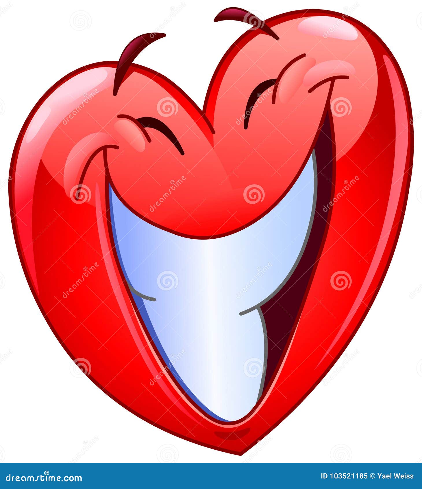 Grande cuore di sorriso illustrazione vettoriale. Illustrazione di ...