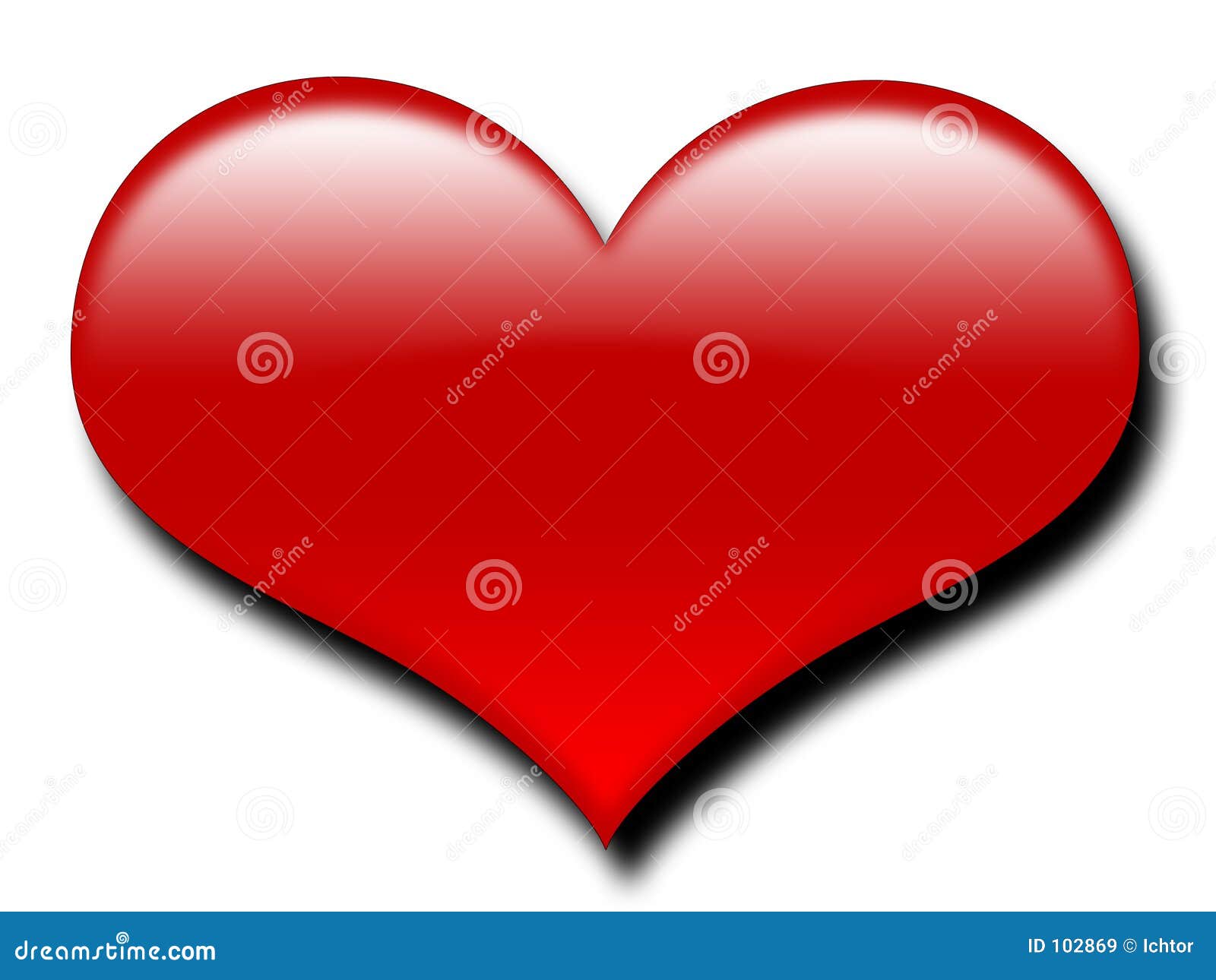 Grande cuore rosso illustrazione di stock. Illustrazione di ombra - 102869
