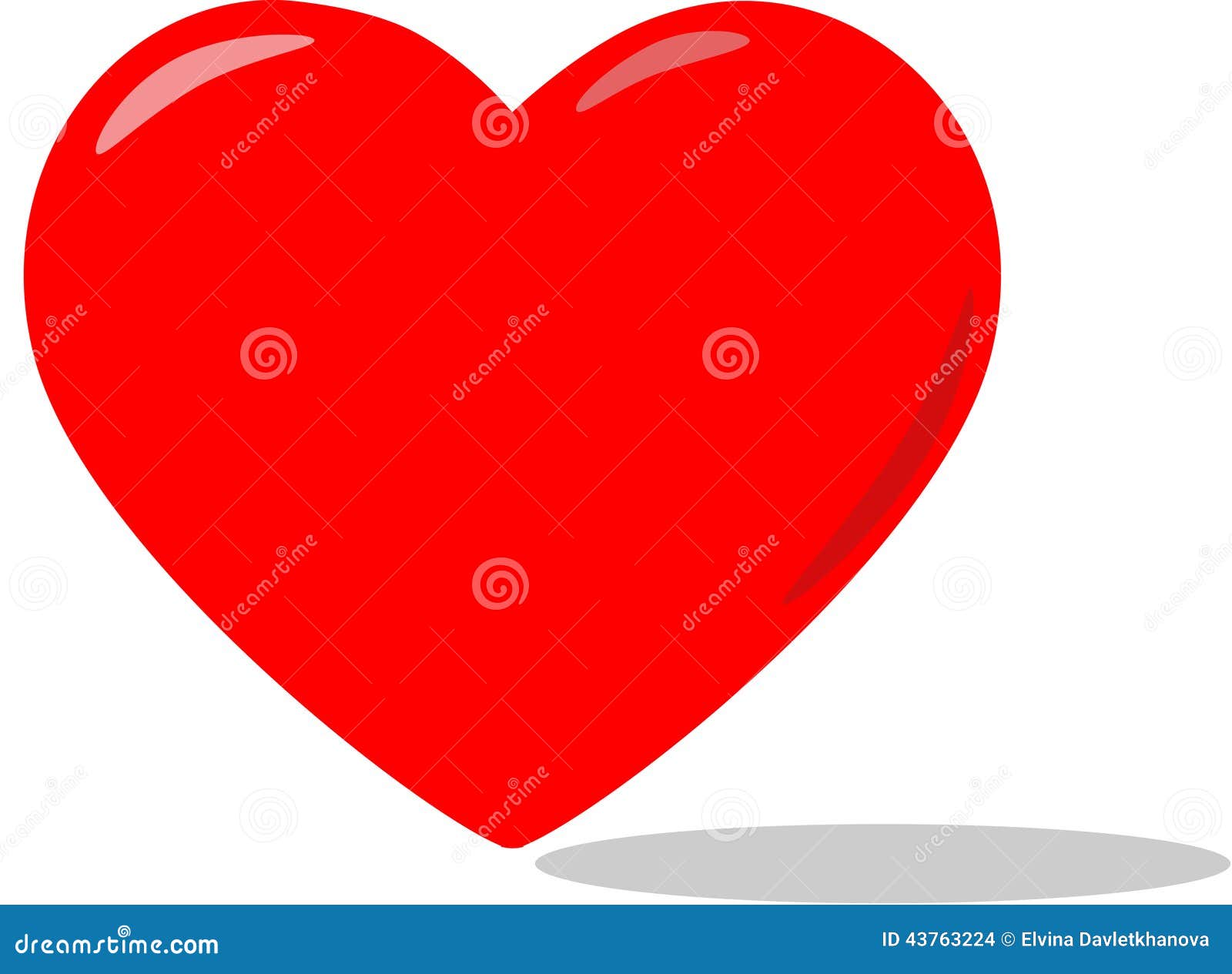 Grande cuore rosso illustrazione vettoriale. Illustrazione di amaro ...