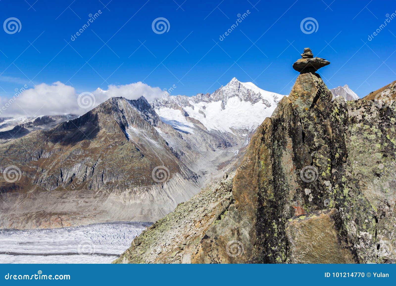 Grande Geleira De Aletsch, Switzerland Foto de Stock - Imagem de ...