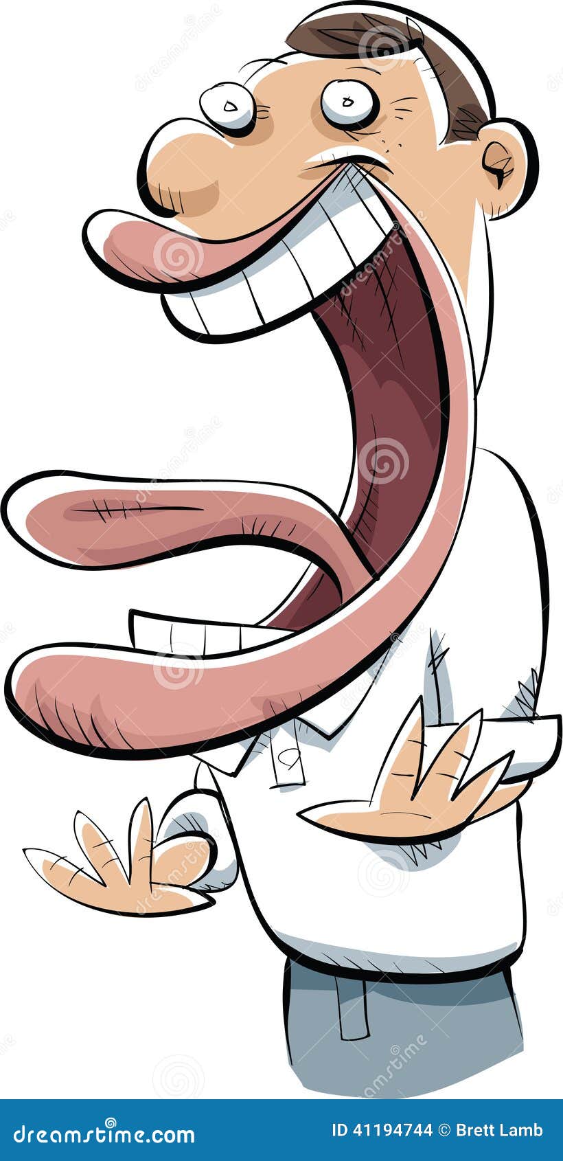 Grande grande bocca felice illustrazione di stock. Illustrazione di ...