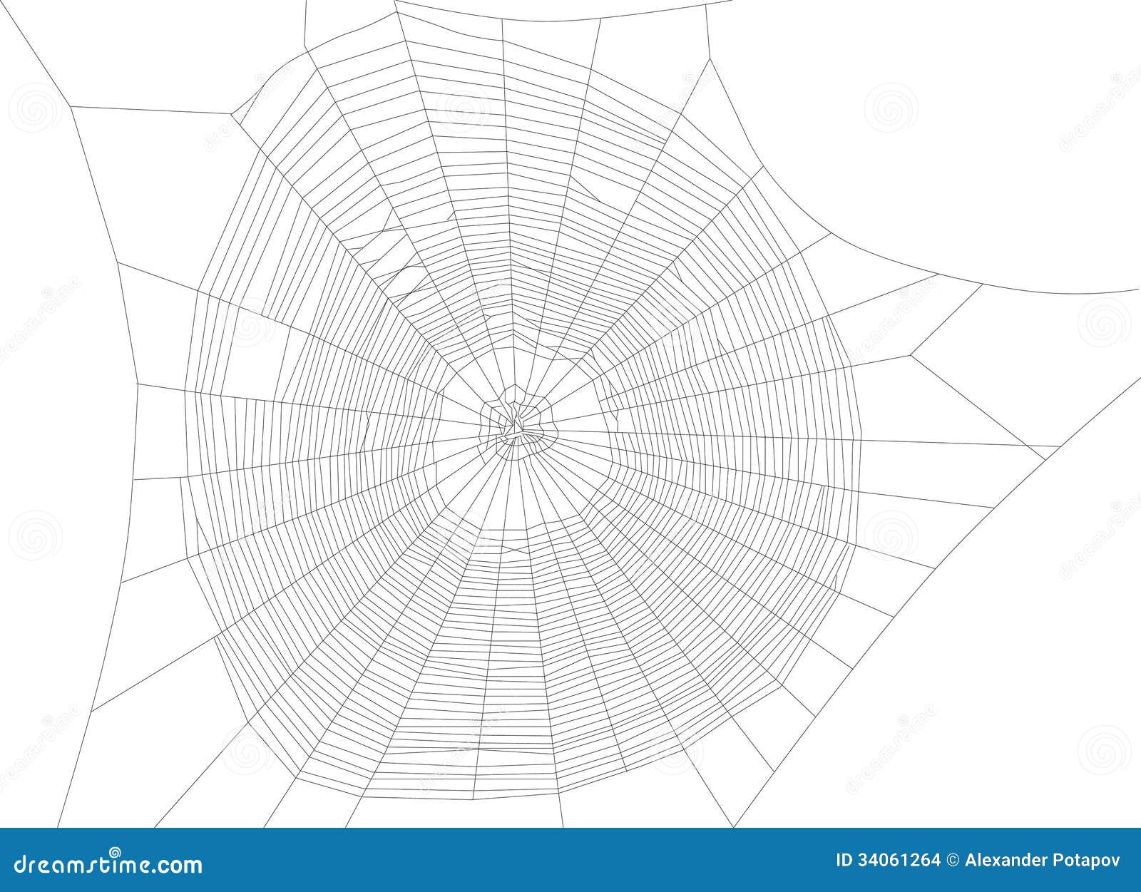 Grande Illustrazione Nera Della Ragnatela Illustrazione Vettoriale ...