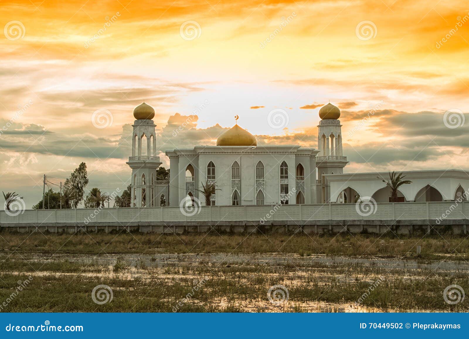 Grande Moschea Per La Religione Di Islam Fotografia Stock - Immagine di ...