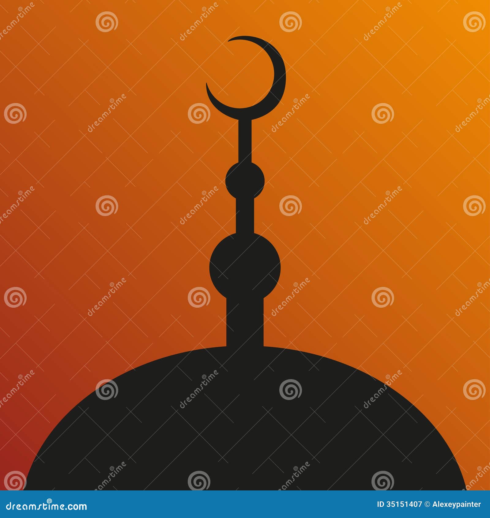 Grande Moschea. Simbolo Di Islam. Il Ramadan Illustrazione Vettoriale ...