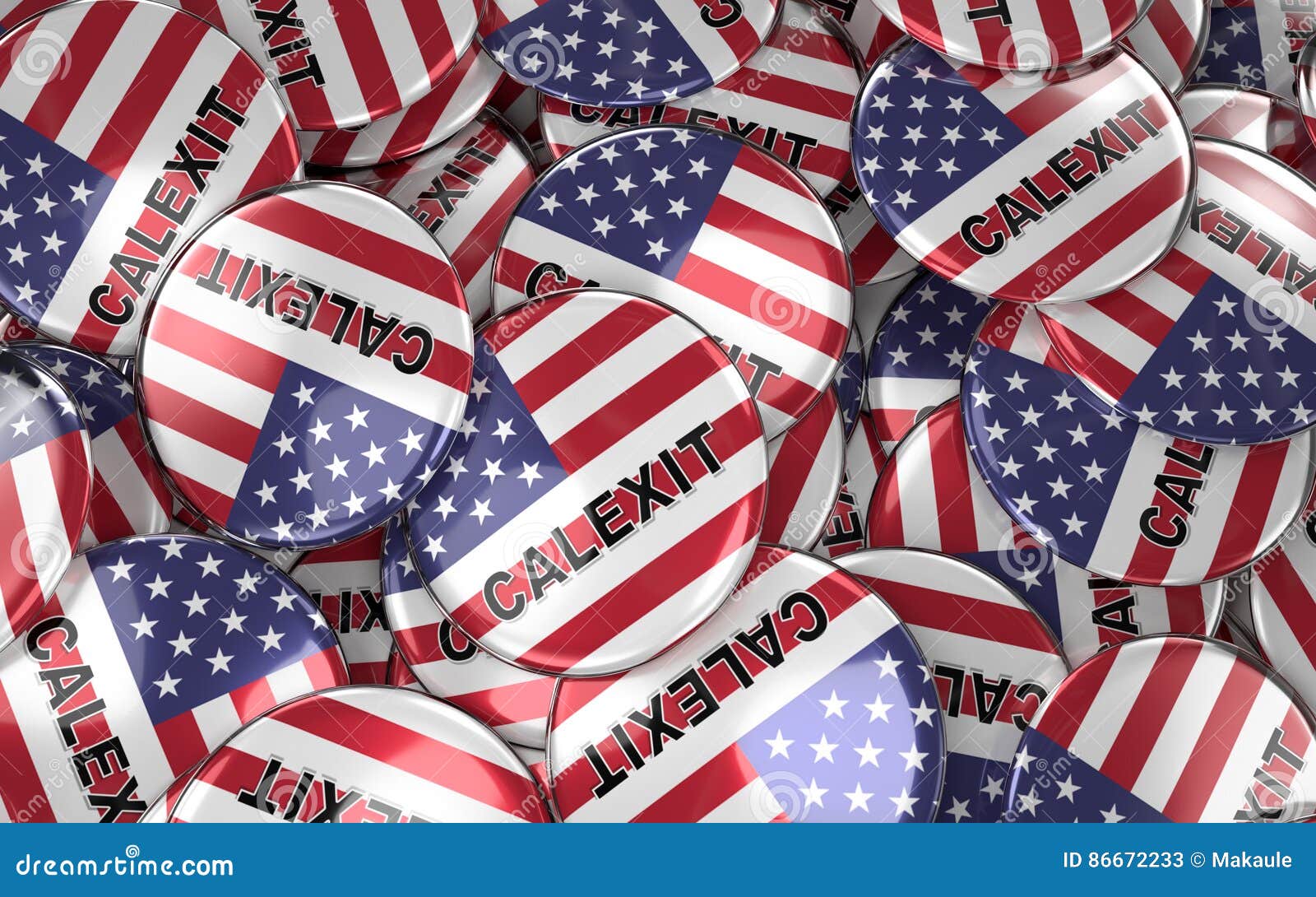 Grande Pile Des Insignes De Calexit Illustration Stock - Illustration ...