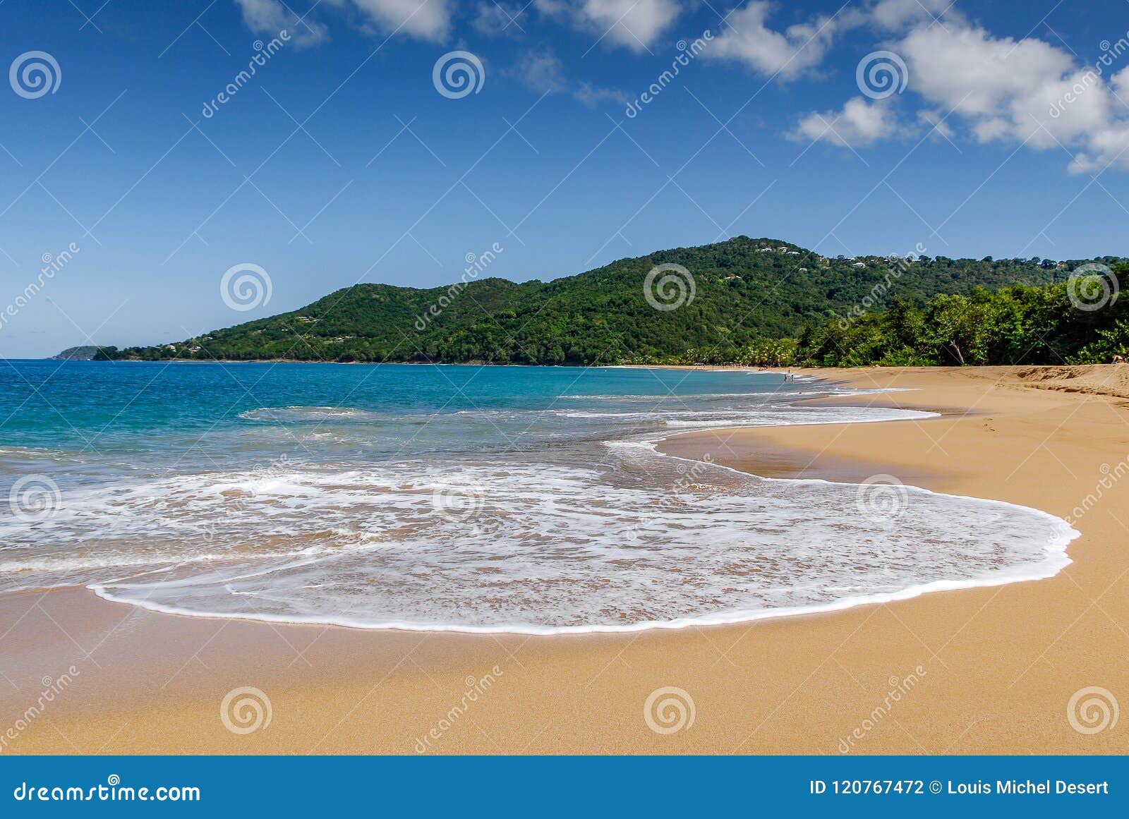 Grande plage d'Anse photo stock. Image du vacances, courbe - 120767472