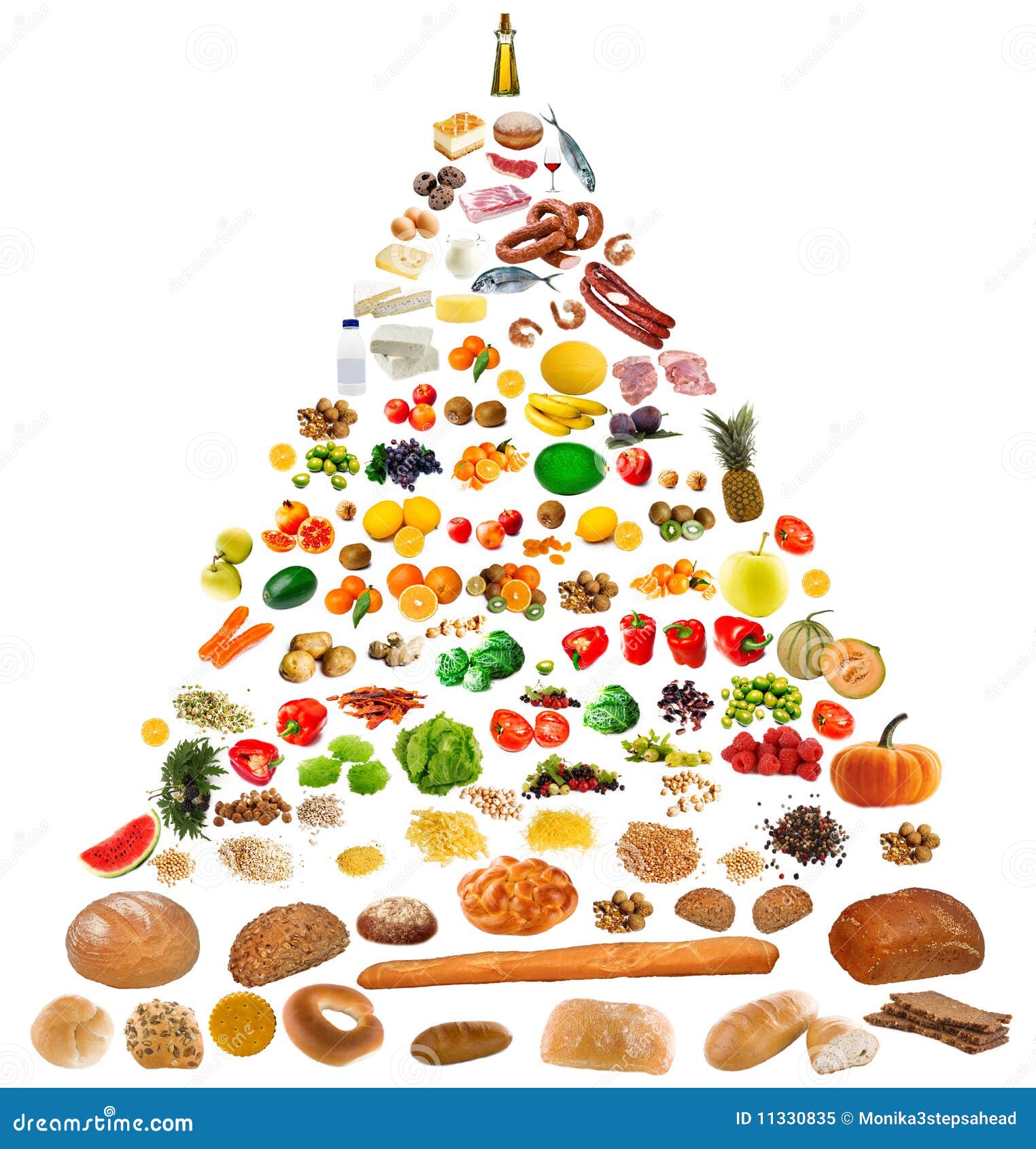 Grande Pyramide De Nourriture Image stock - Image du fruits, roulements ...