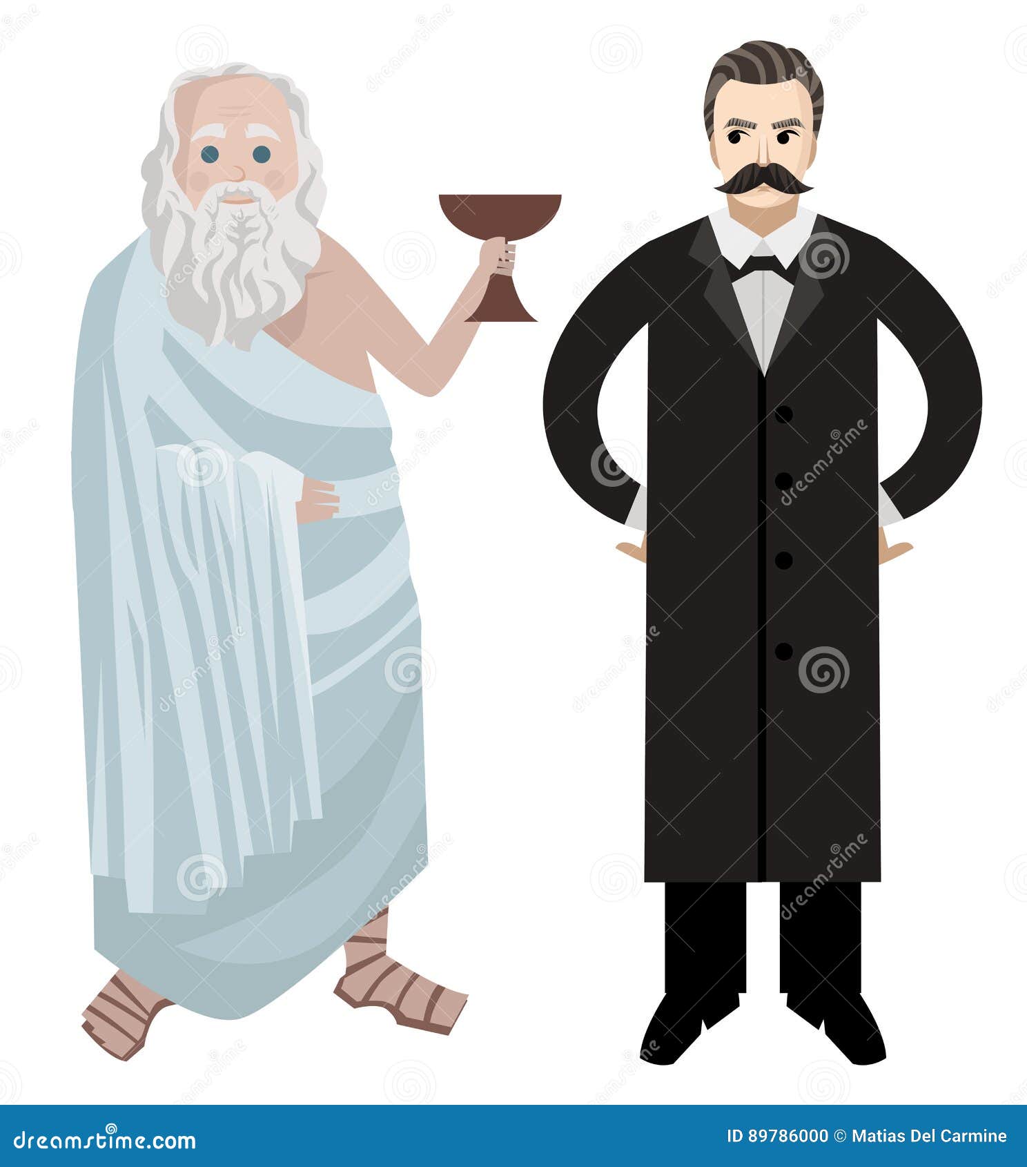 Grandes Filósofos Griegos Y Alemanes Ilustración del Vector - Ilustración de bigote, vector ...