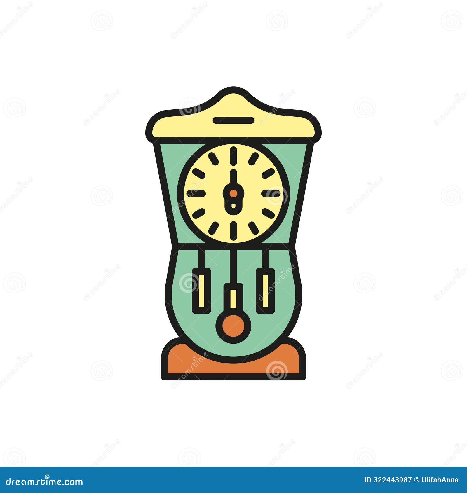 Grandfather Clock Icon Vector Icon Design Templates Simple and Modern ...