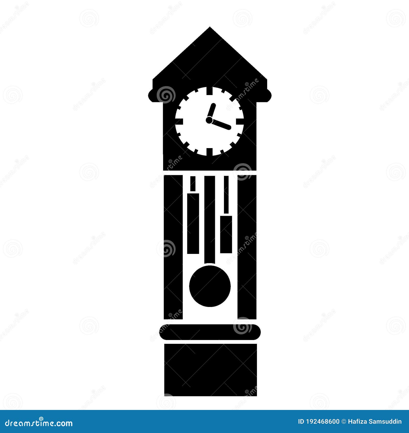 Grandfather Clock. Vector Illustration Decorative Design Stock Vector ...