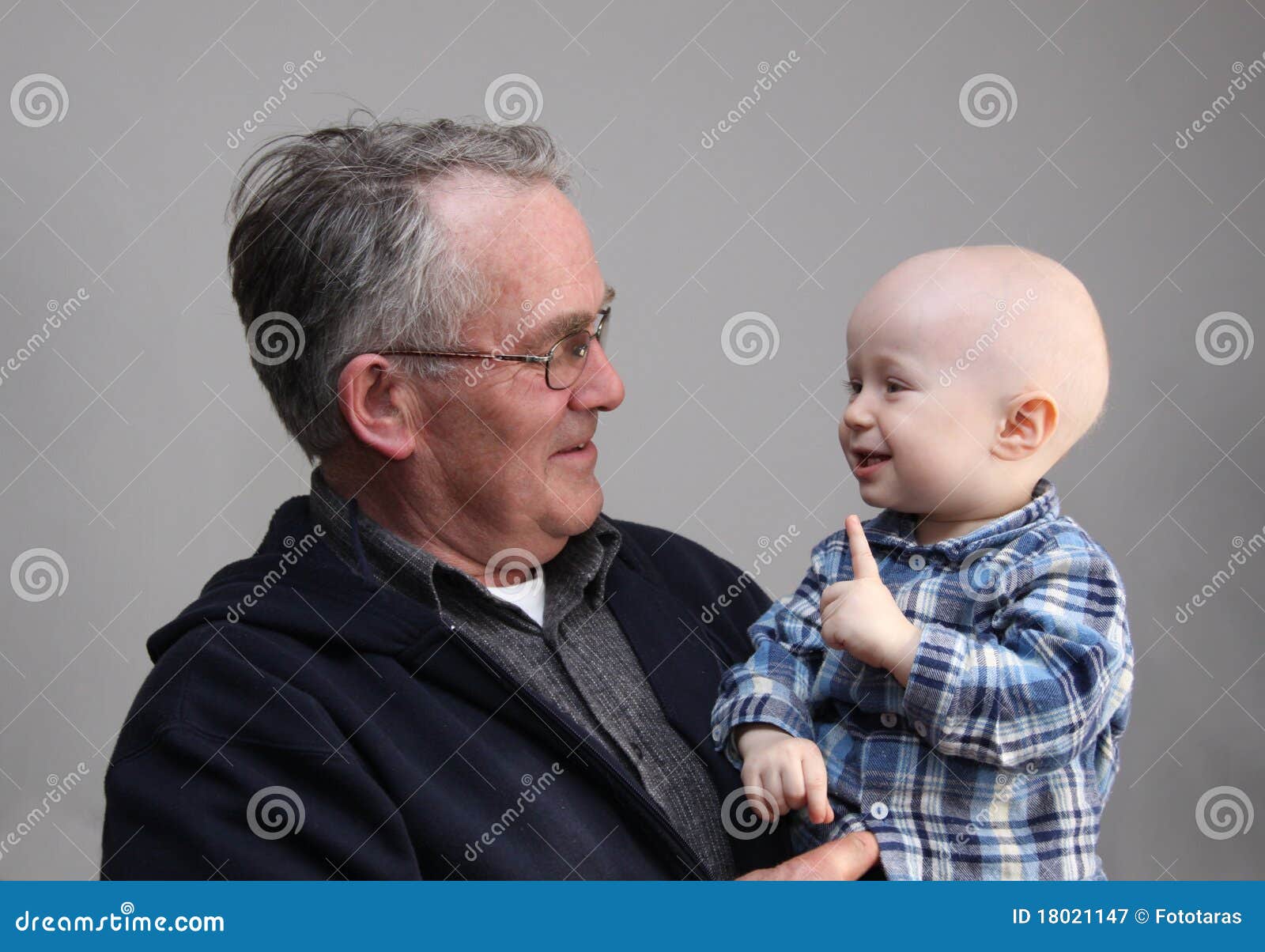 The Grandfather with the Grandson Stock Image - Image of human ...