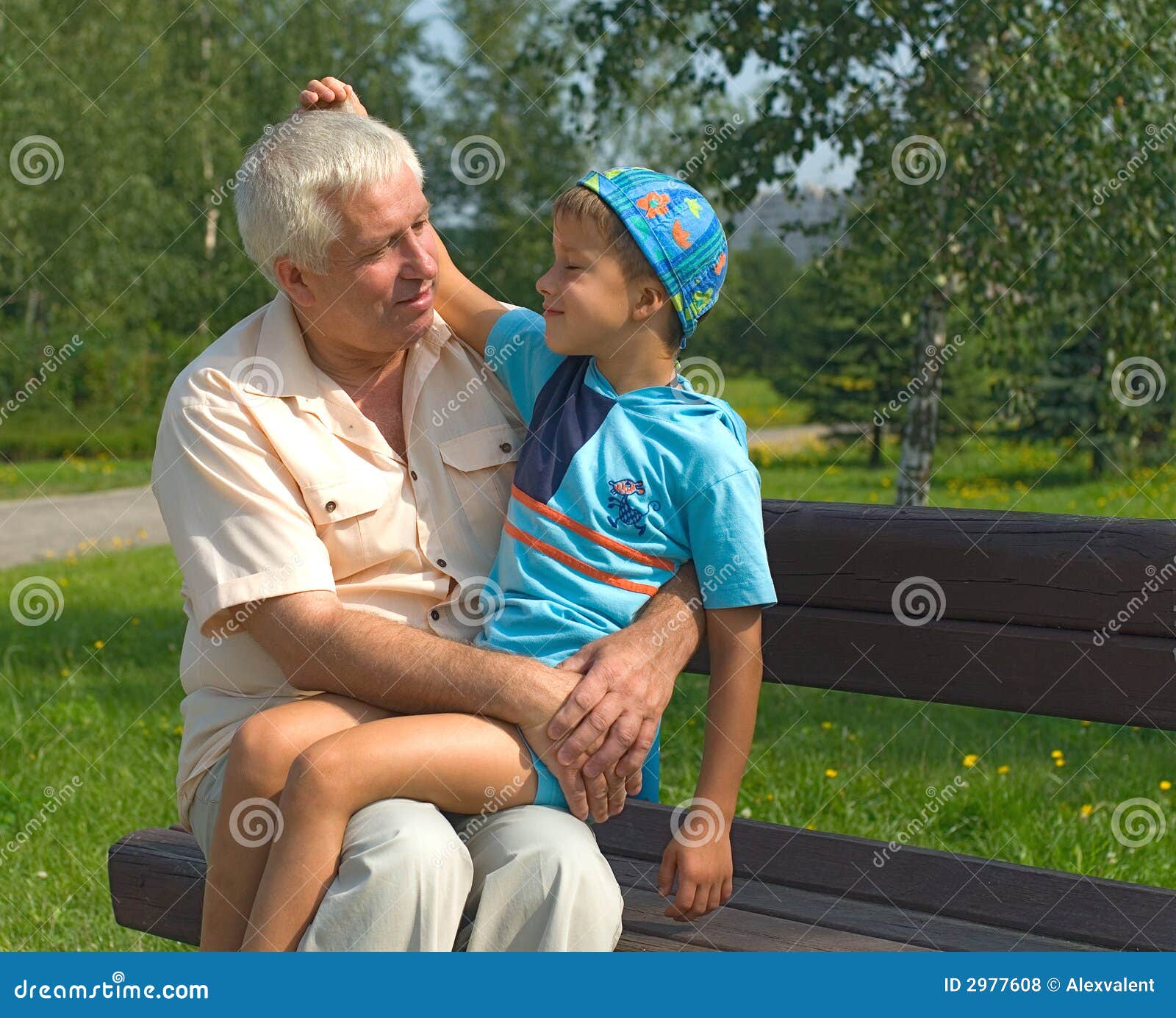 The Grandfather And Grandson Royalty Free Stock Photos - Image: 2977608