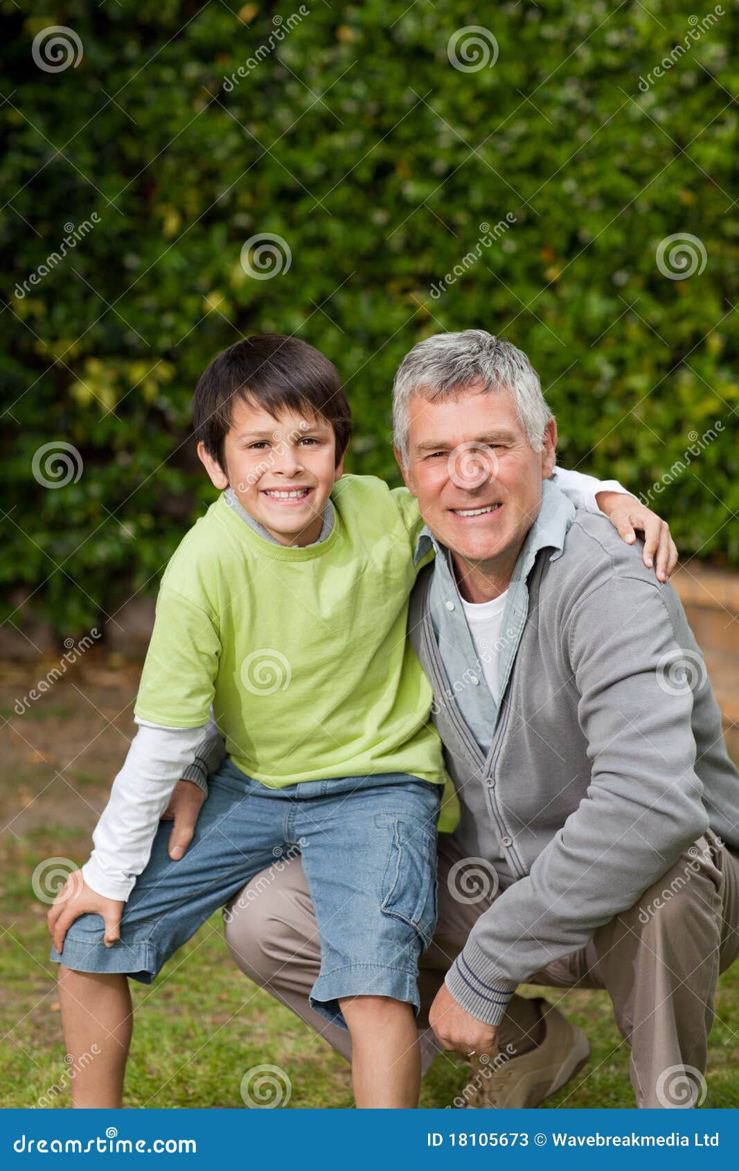Grandfather with His Grandson Stock Image - Image of male, senior: 18105673