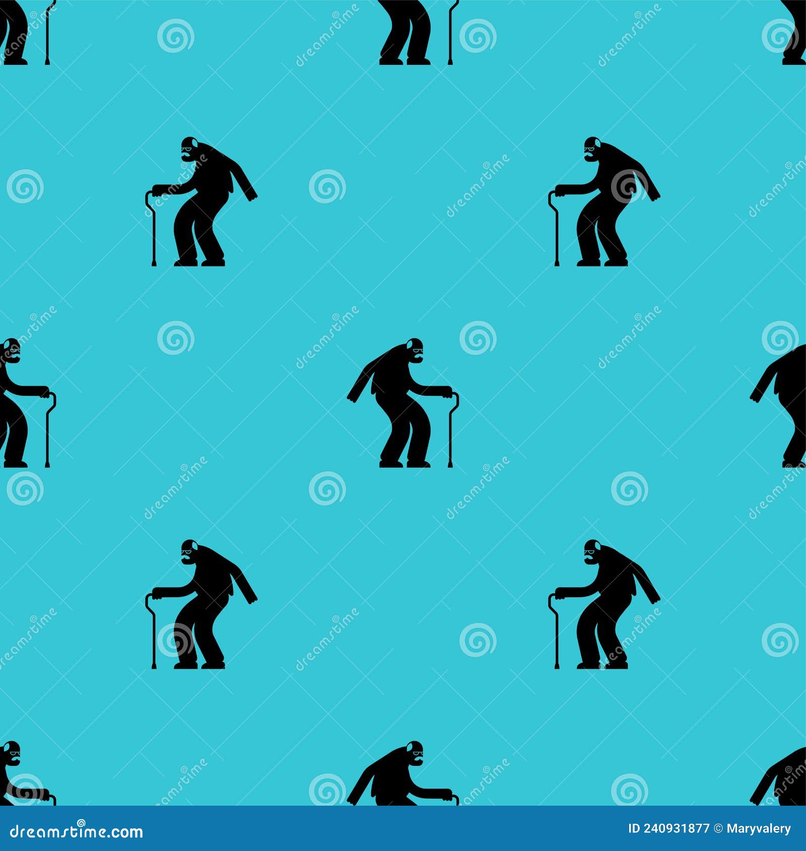 Grandfather Pattern Seamless. Old Man Background. Granddad Texture ...