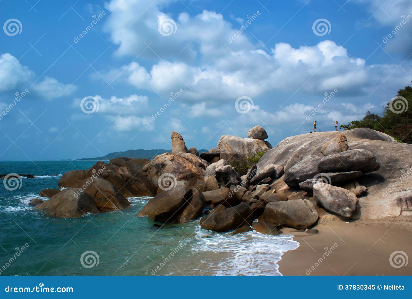 Grandfather Rock in Koh Samui Stock Image - Image of asia, clouds: 37830345