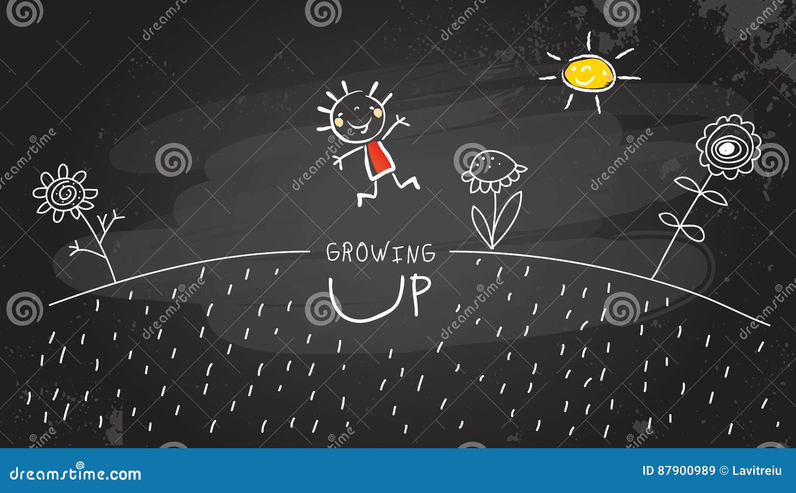 Grandir illustration de vecteur. Illustration du tableau - 87900989