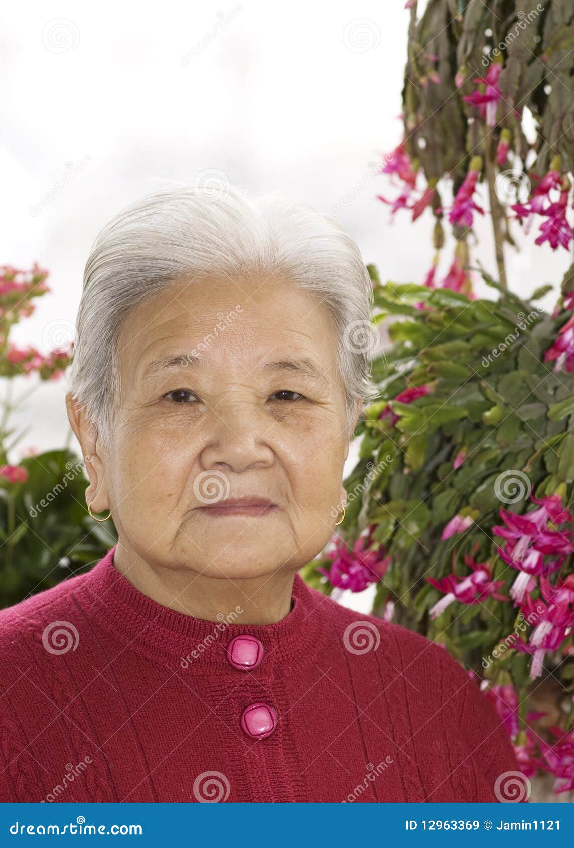 Grandma and flowers stock image. Image of grandma, leisure - 12963369