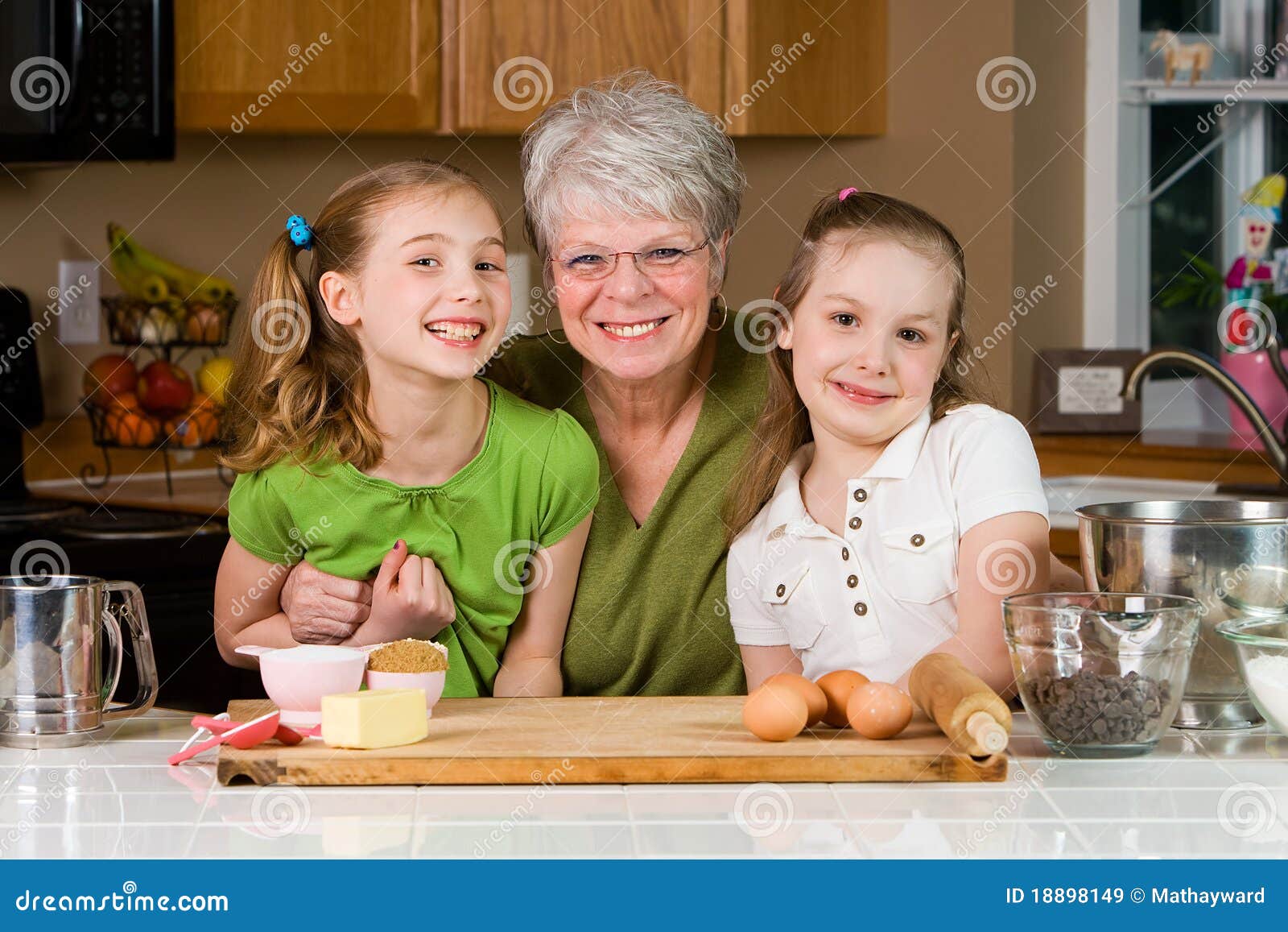 Grandma and Grandkids stock image. Image of cooking, grandma - 18898149