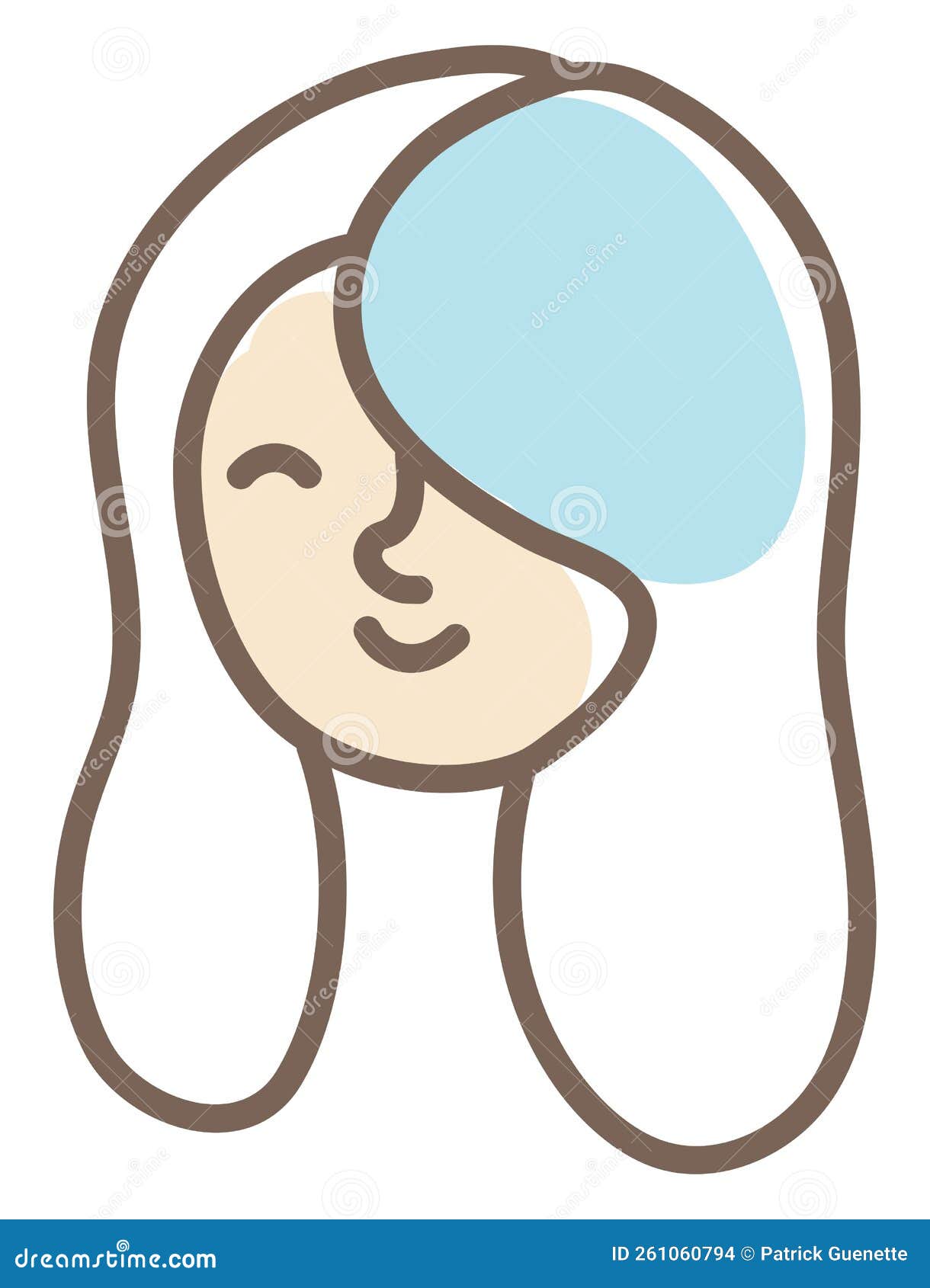 Grandma with Long Grey Hair, Icon Stock Vector - Illustration of ...