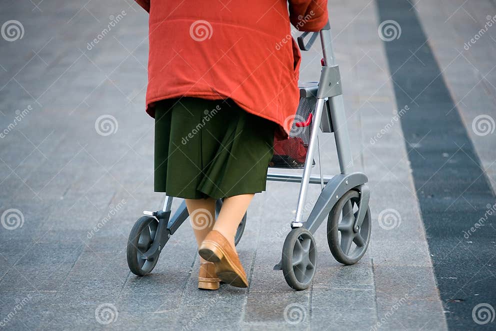 Grandma with walker stock photo. Image of stability, grandmother - 27401714