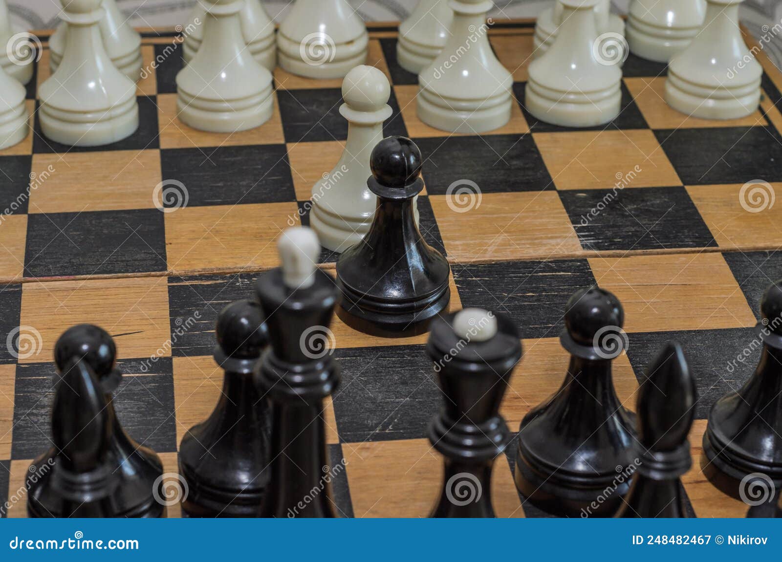 Grandmaster Playing Chess on a Chessboard Stock Image - Image of knight ...
