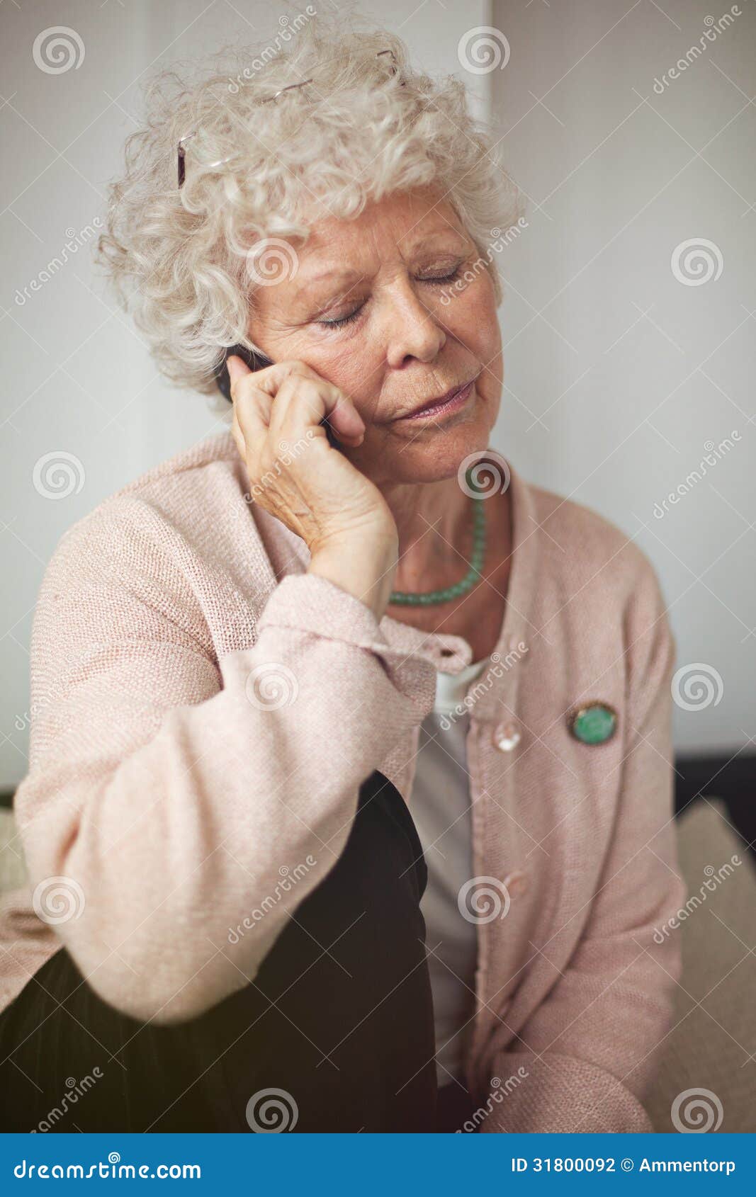 Grandmother Communicating Using a Cell Phone Stock Photo - Image of ...