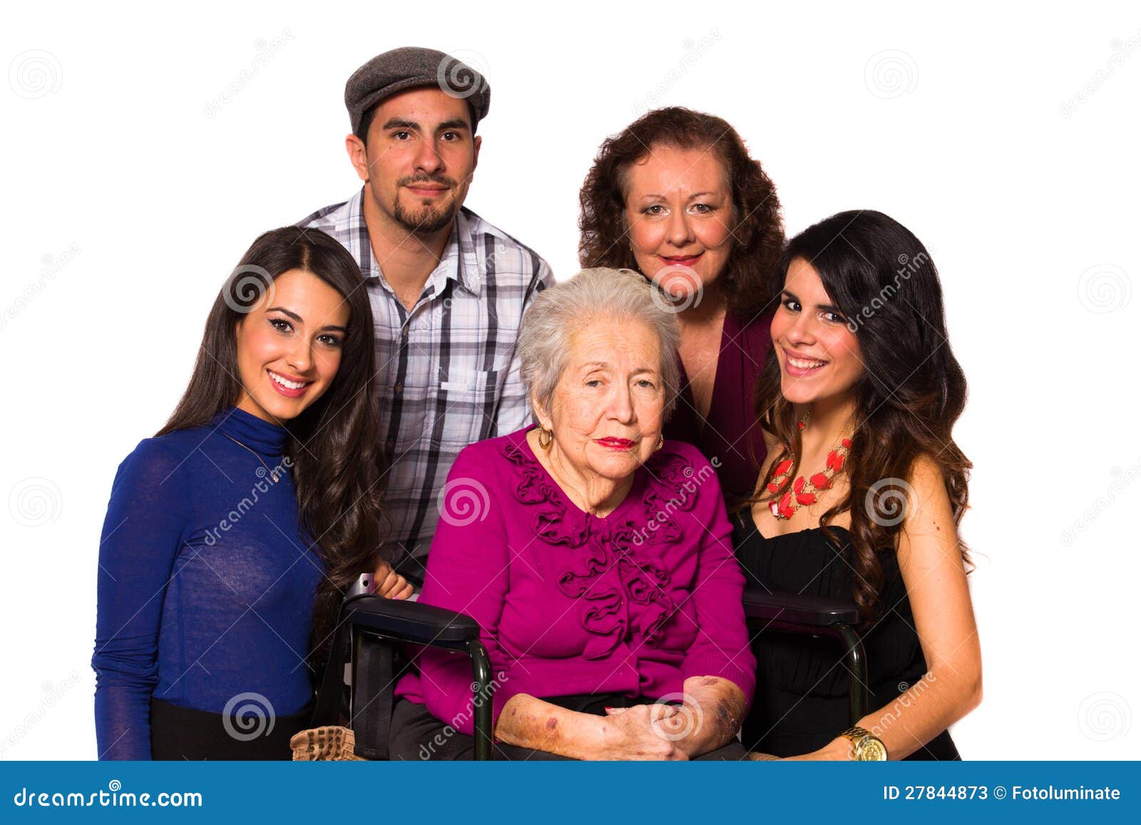 Grandmother and family stock image. Image of elderly - 27844873