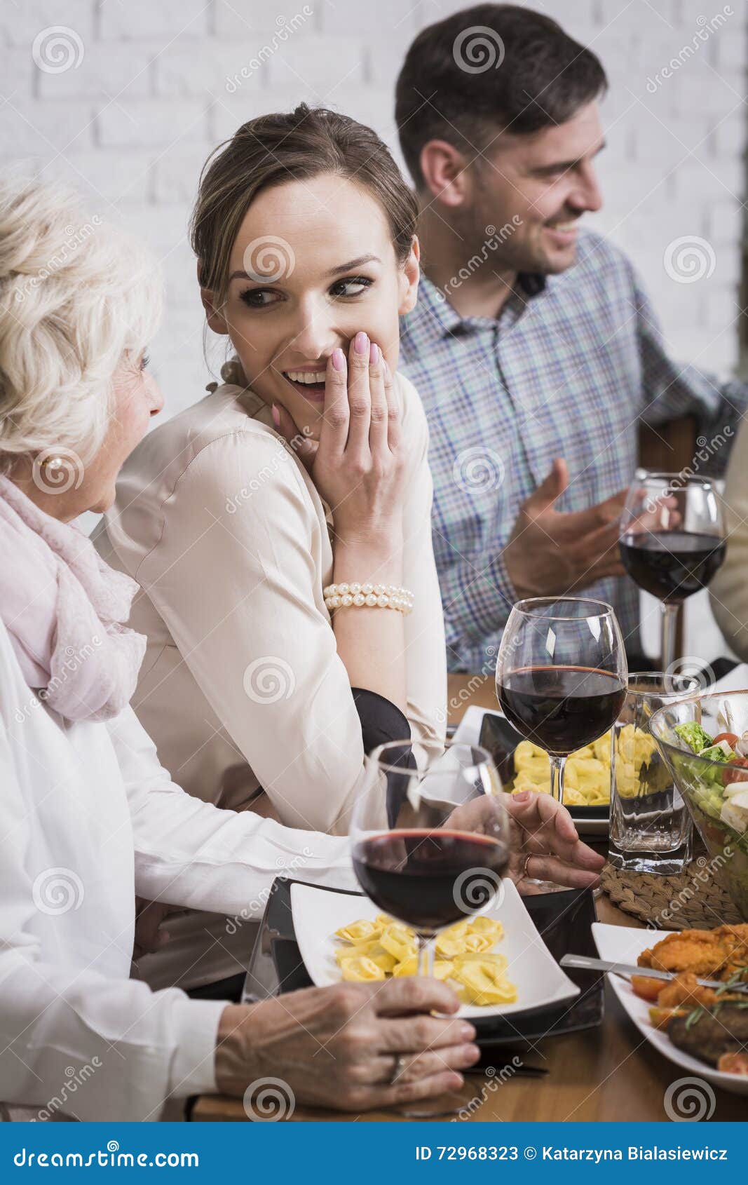Grandmother and Granddaughter at the Table Stock Image - Image of ...