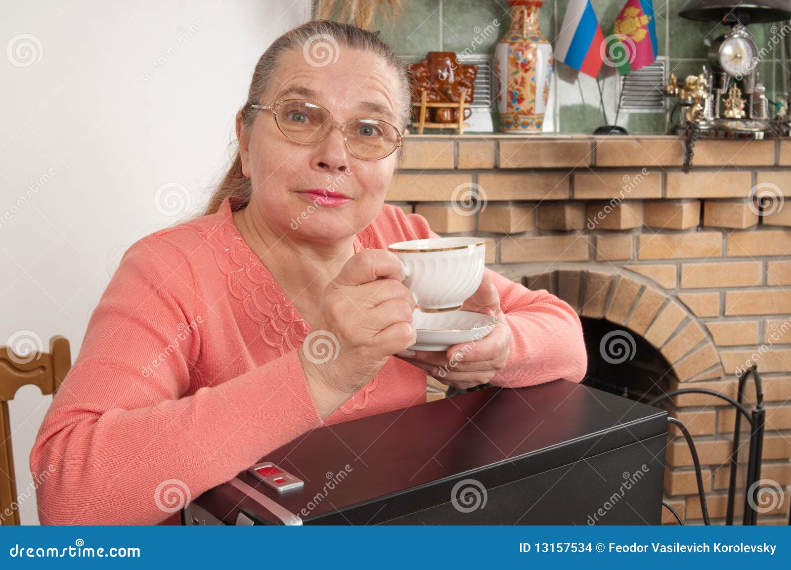 The Grandmother and the New Computer. Stock Photo - Image of elderly ...