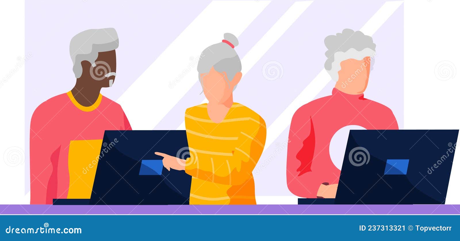 Grandmother is Teaching Grandfather How To Use Tablet. Pensioners and ... Grandmother is Teaching Grandfather How To Use Tablet. Pensioners and ...