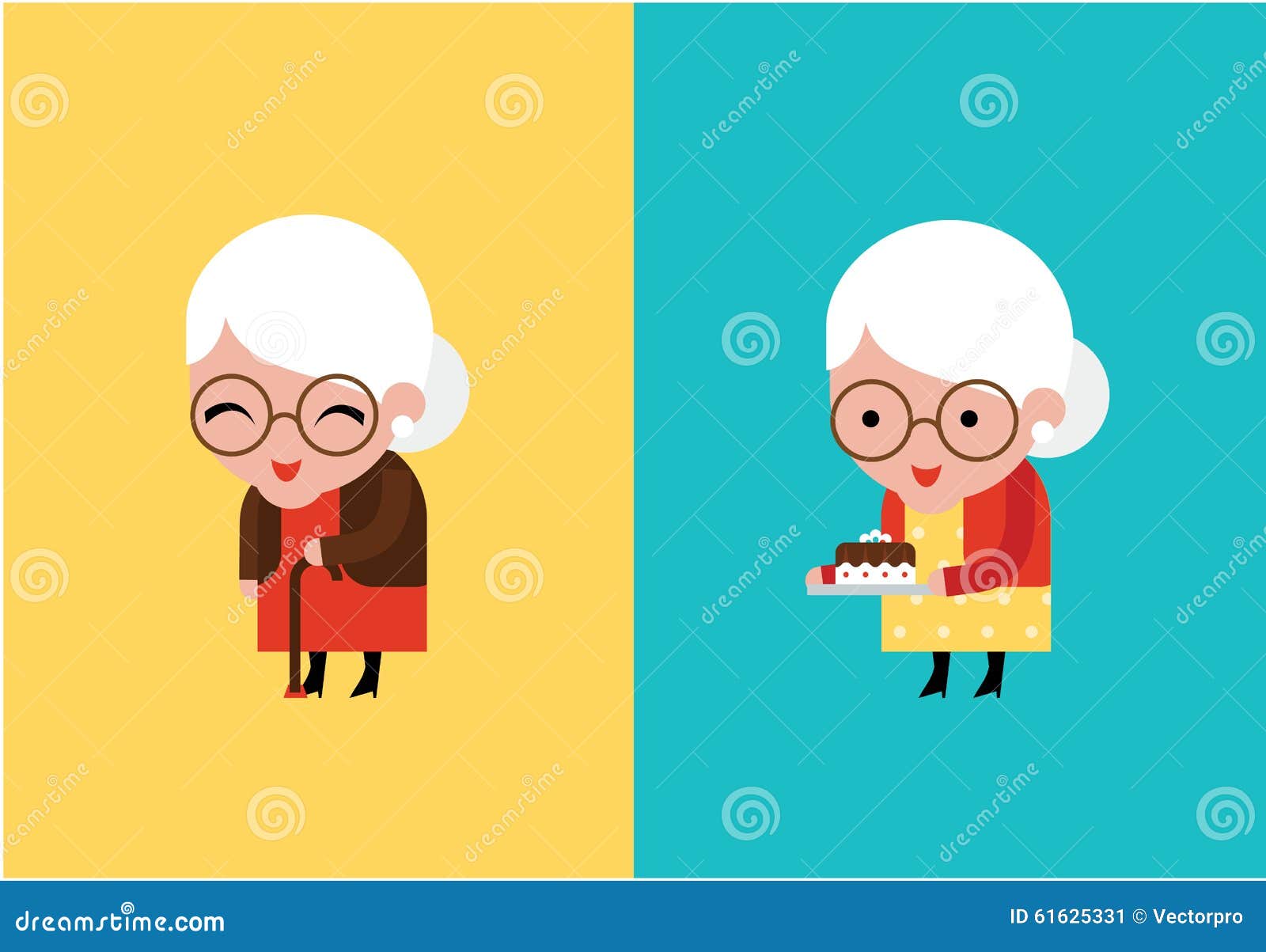 Grandmother Vector Illustration Stock Vector Image 61625331