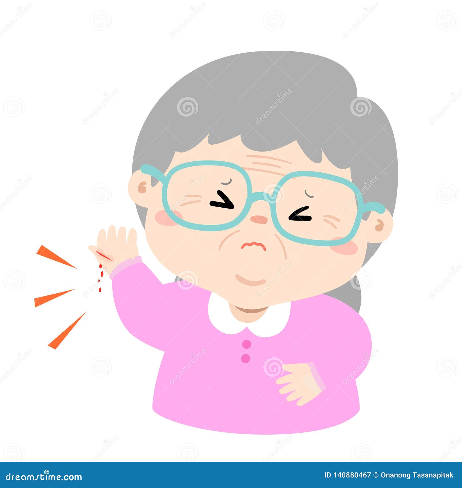 Grandmother OMG Scared Face Avatar. Face Grandma Oh My God Emoji ...