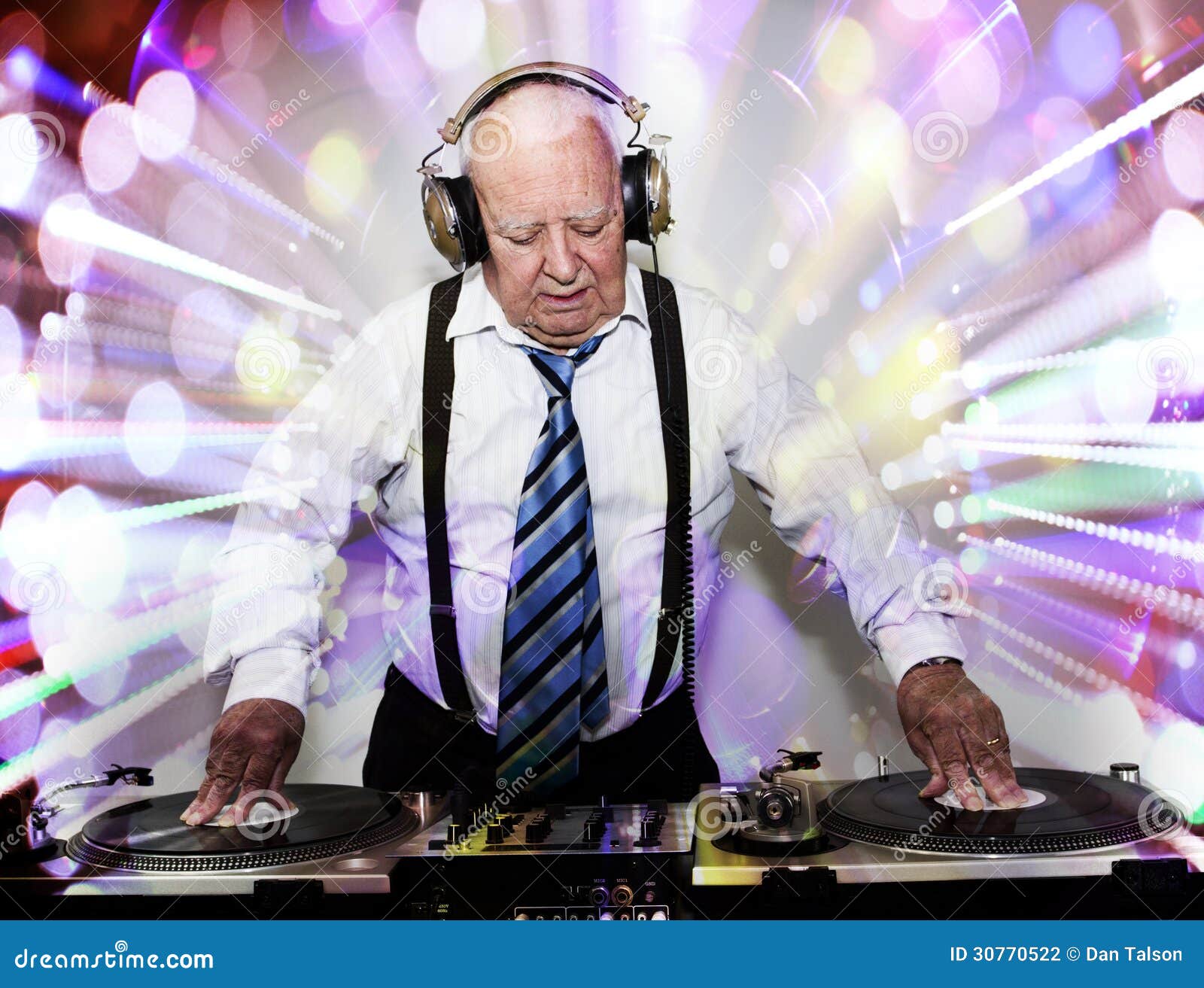 Grandpa dj stock photo. Image of party, lively, chic - 30770522
