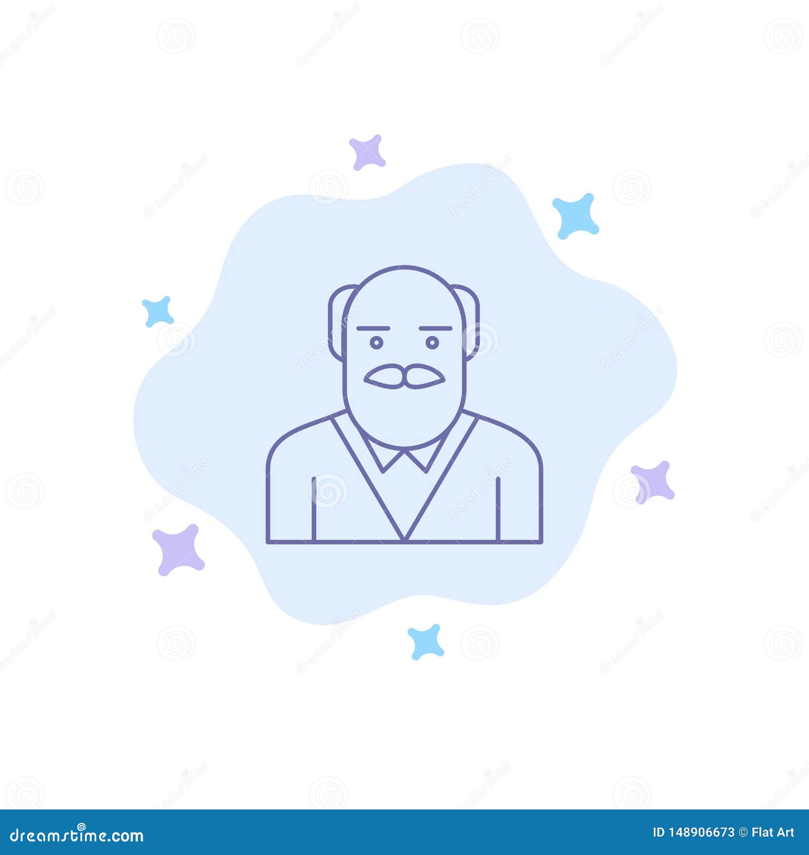 Grandpa, Father, Old Man, Uncle Solid Icon Infographics 5 Steps ...