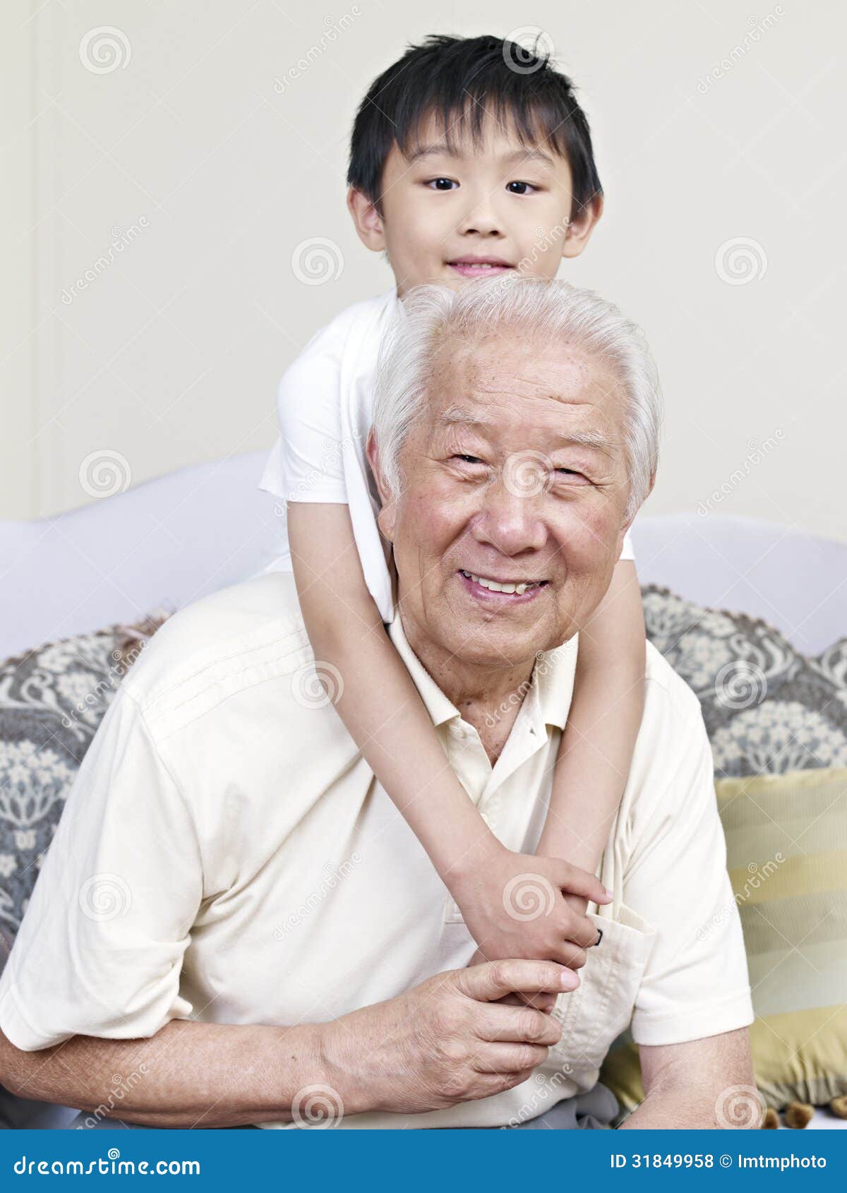 Grandpa and grandson stock photo. Image of elementary - 31849958