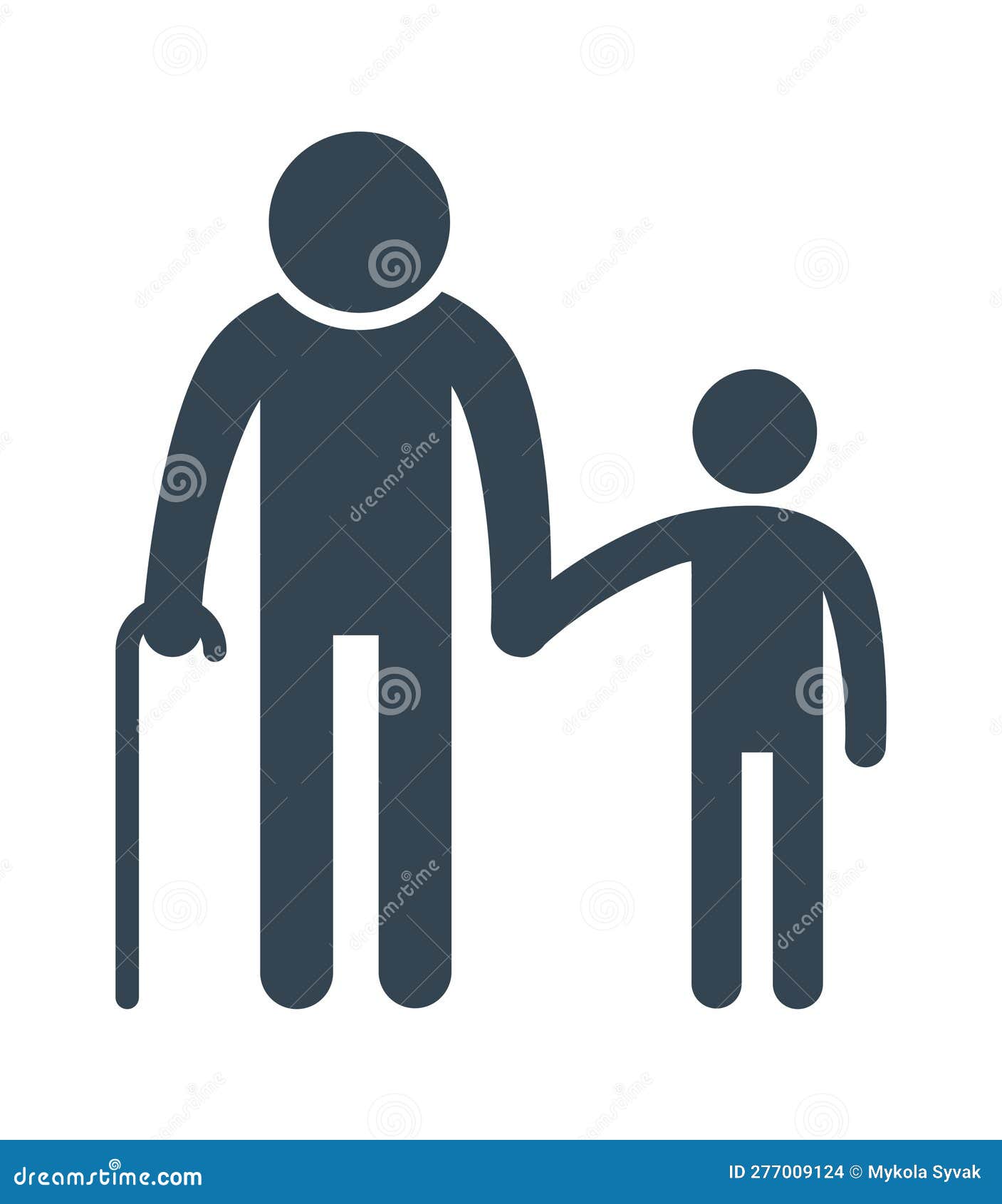 Grandparent with Son Icon stock vector. Illustration of symbol - 277009124